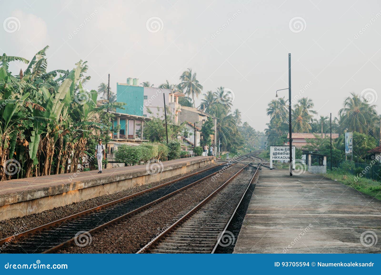 Sri Lanka. Railway Platform Editorial Stock Image - Image of city ...