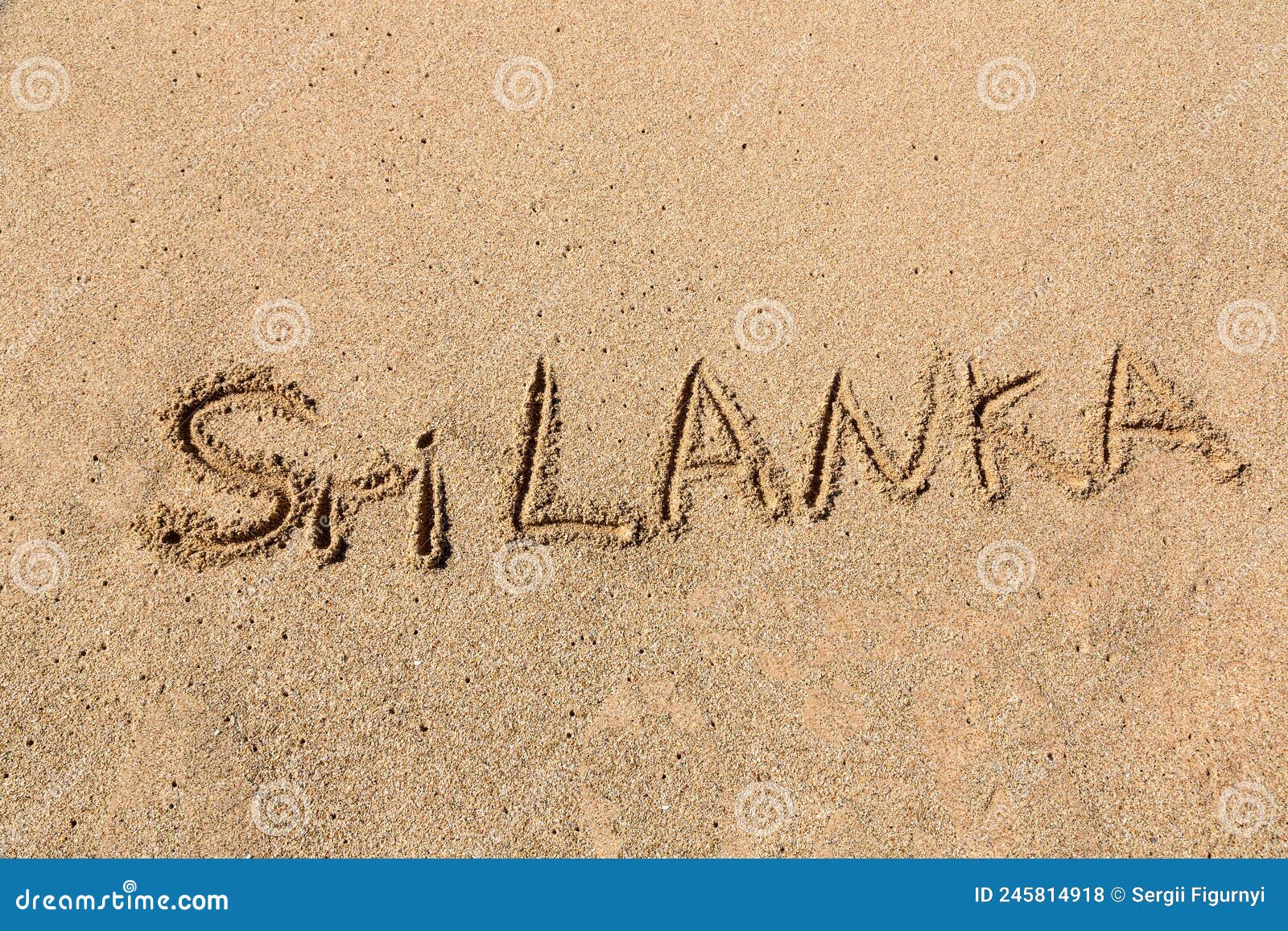 Sri Lanka Written in a Sandy Stock Photo - Image of letter, leisure ...