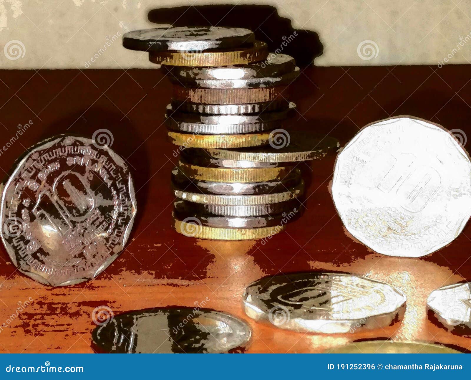 Sri lankan coins stock photo. Image of lanka, value - 191252396