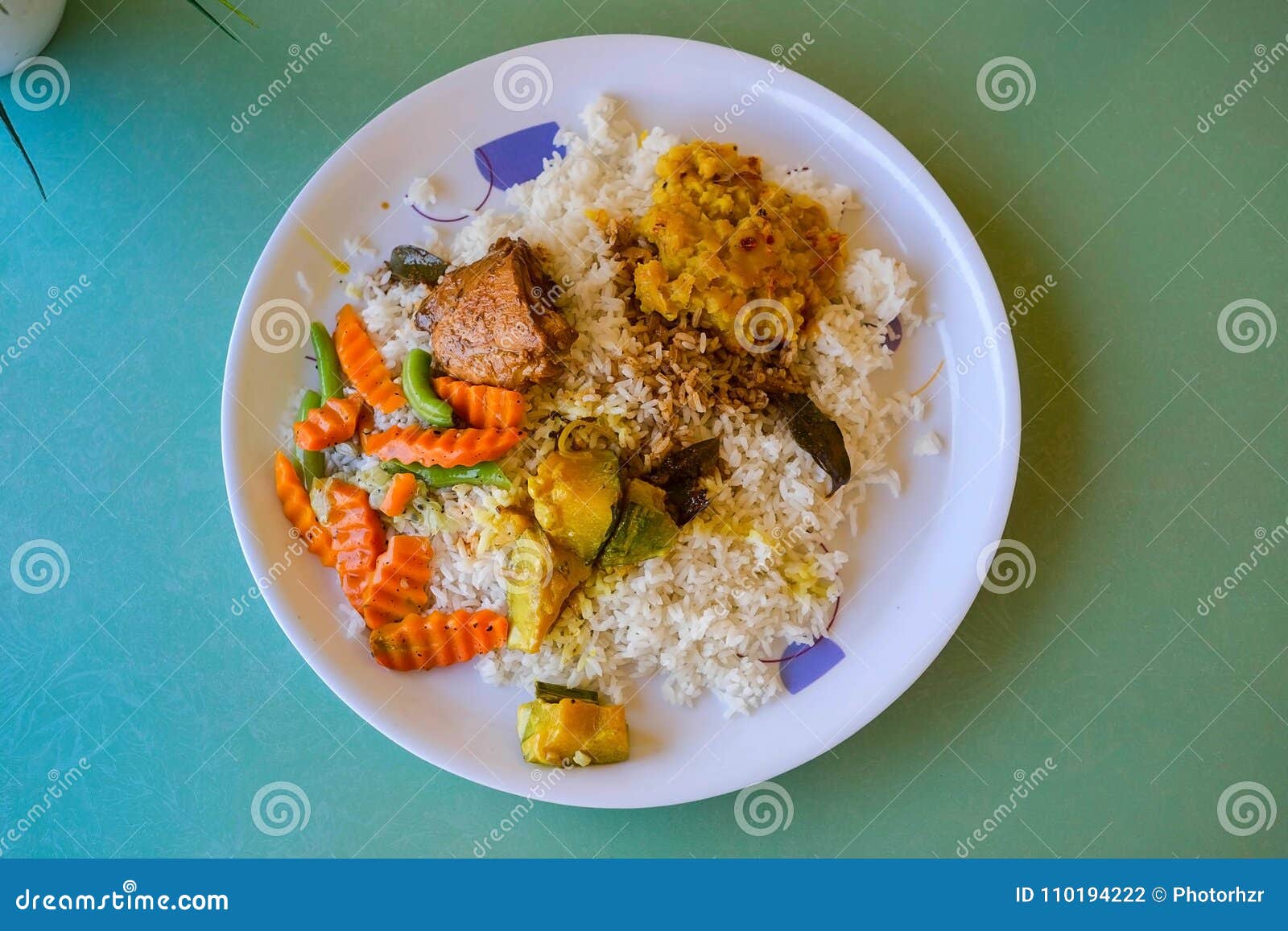 Sri Lankan Rice And Curry Dish Stock Photography | CartoonDealer.com ...