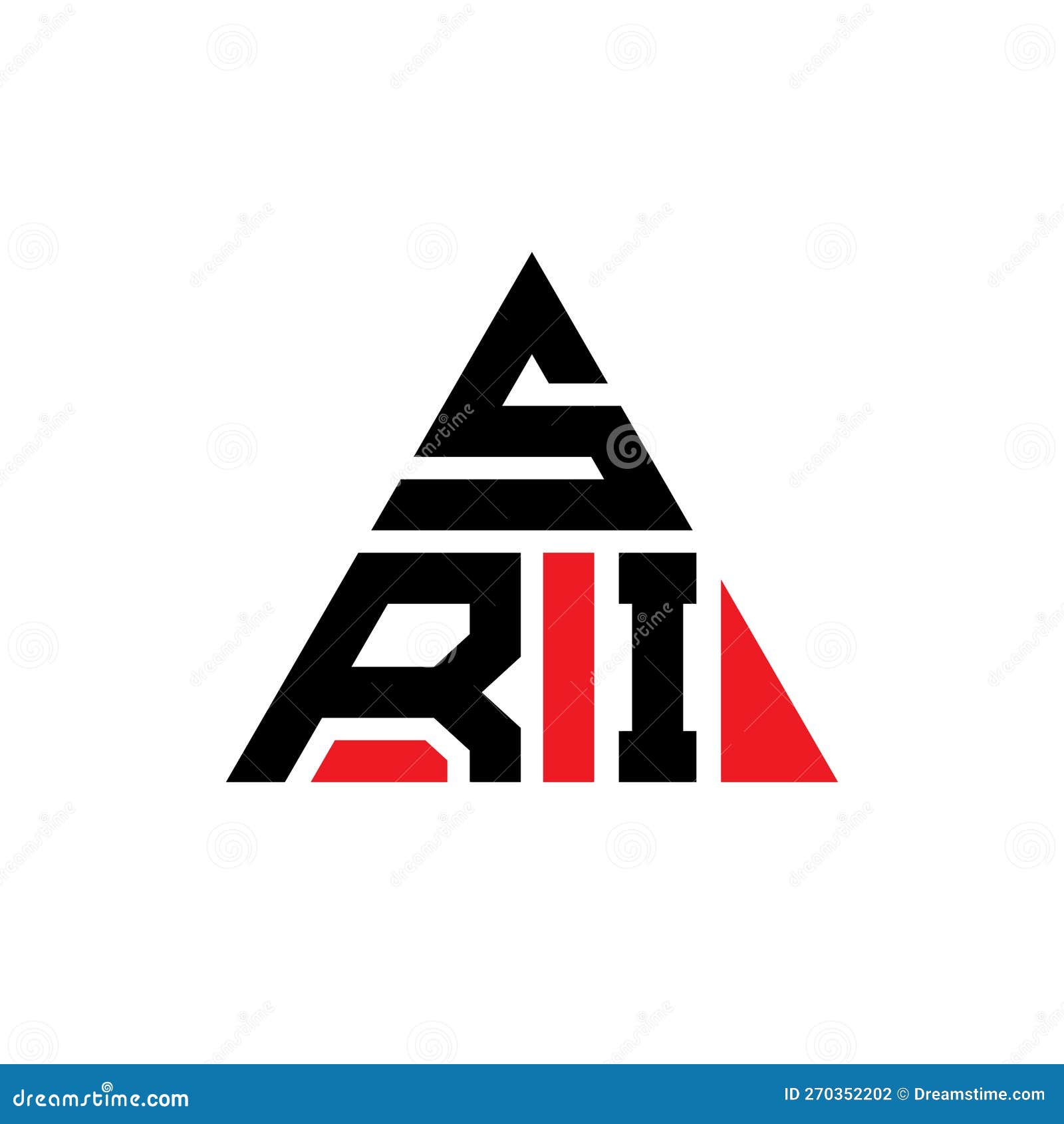 SRI Triangle Letter Logo Design with Triangle Shape. SRI Triangle Logo ...