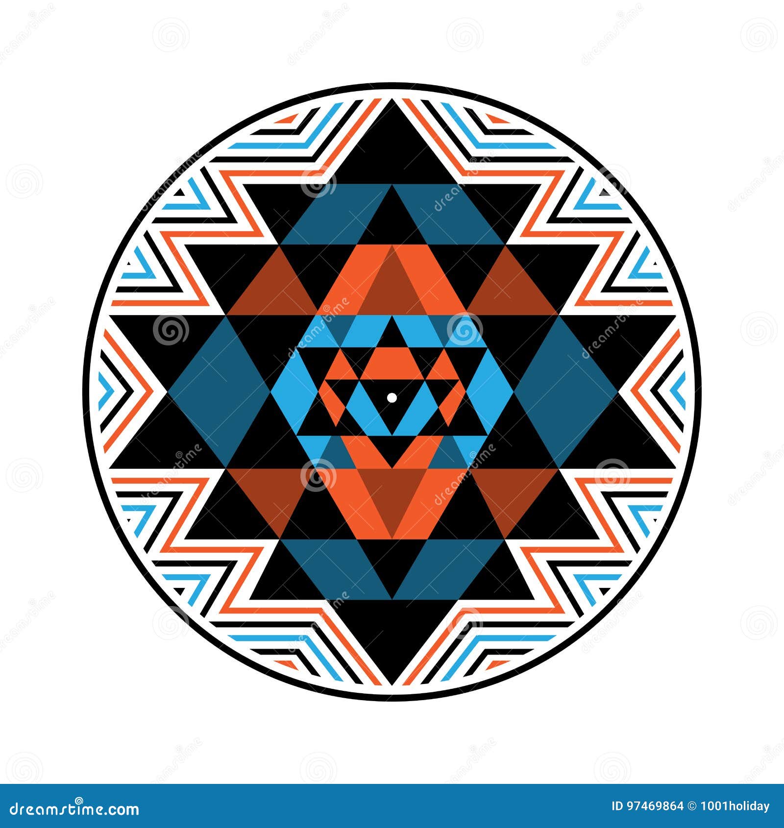 Sri Yantra vector symbol stock vector. Illustration of lotus - 97469864