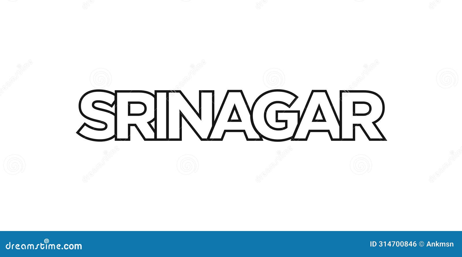 Srinagar Symbol Icon With Indian Flag Colors Royalty-Free Illustration ...