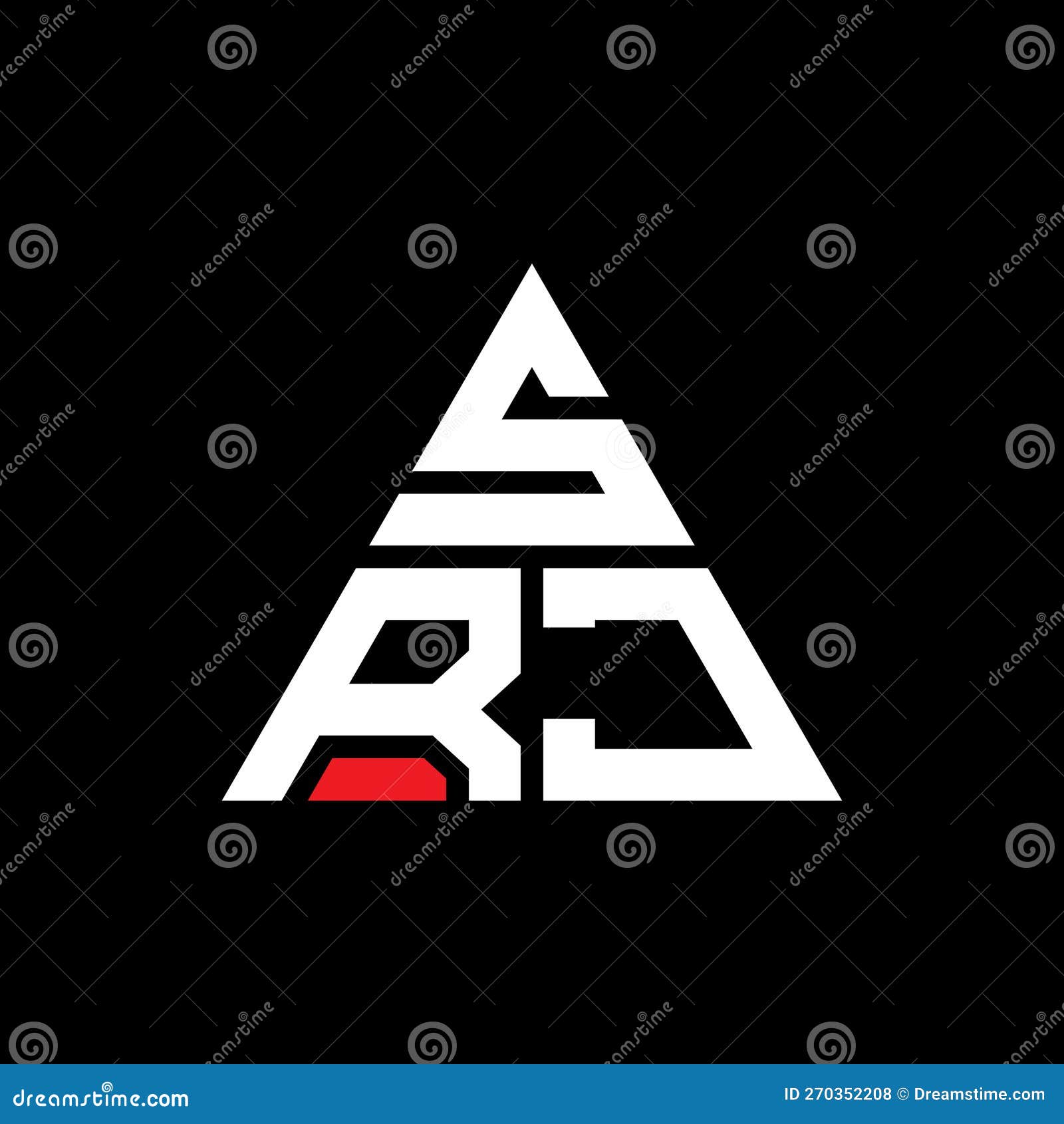 SRJ Triangle Letter Logo Design with Triangle Shape. SRJ Triangle Logo ...
