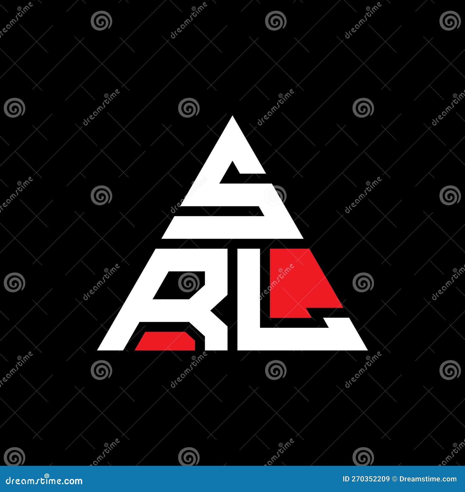 SRL Triangle Letter Logo Design with Triangle Shape. SRL Triangle Logo ...