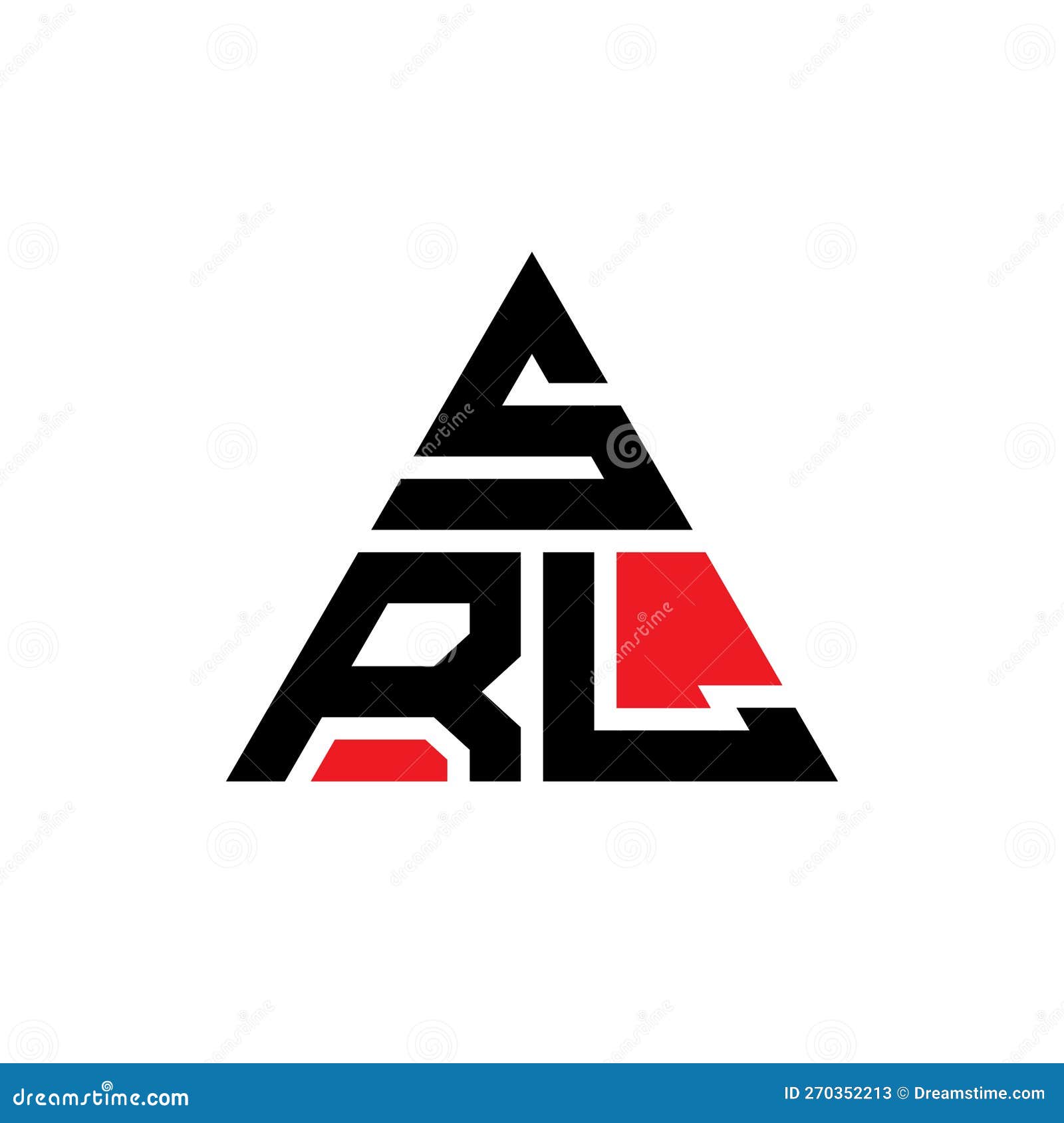 SRL Triangle Letter Logo Design with Triangle Shape. SRL Triangle Logo ...