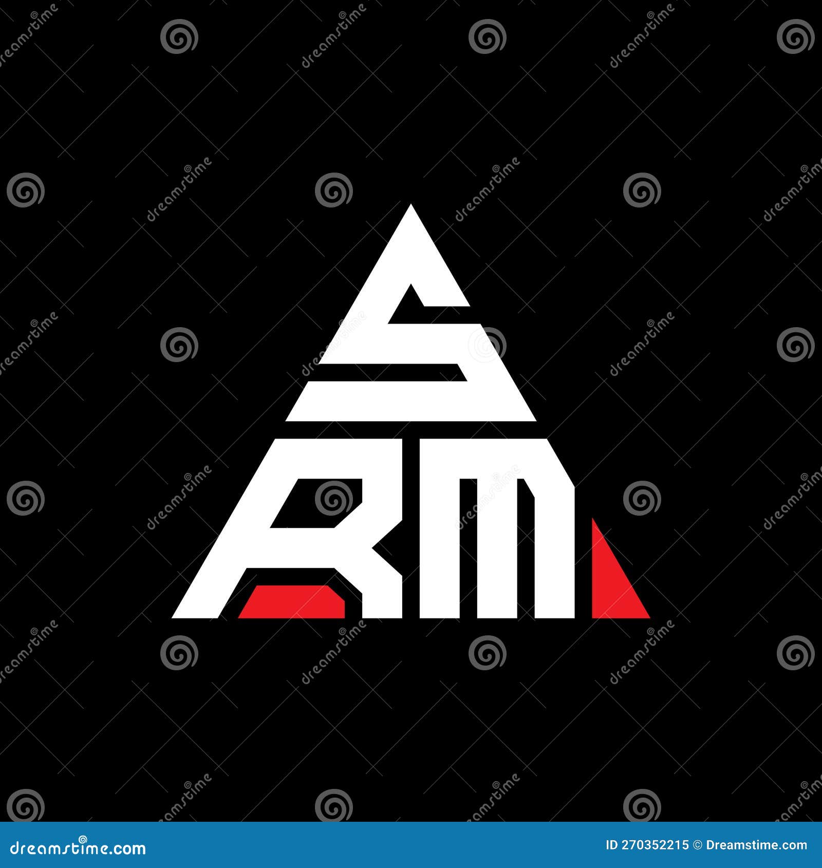 SRM Triangle Letter Logo Design with Triangle Shape. SRM Triangle Logo ...