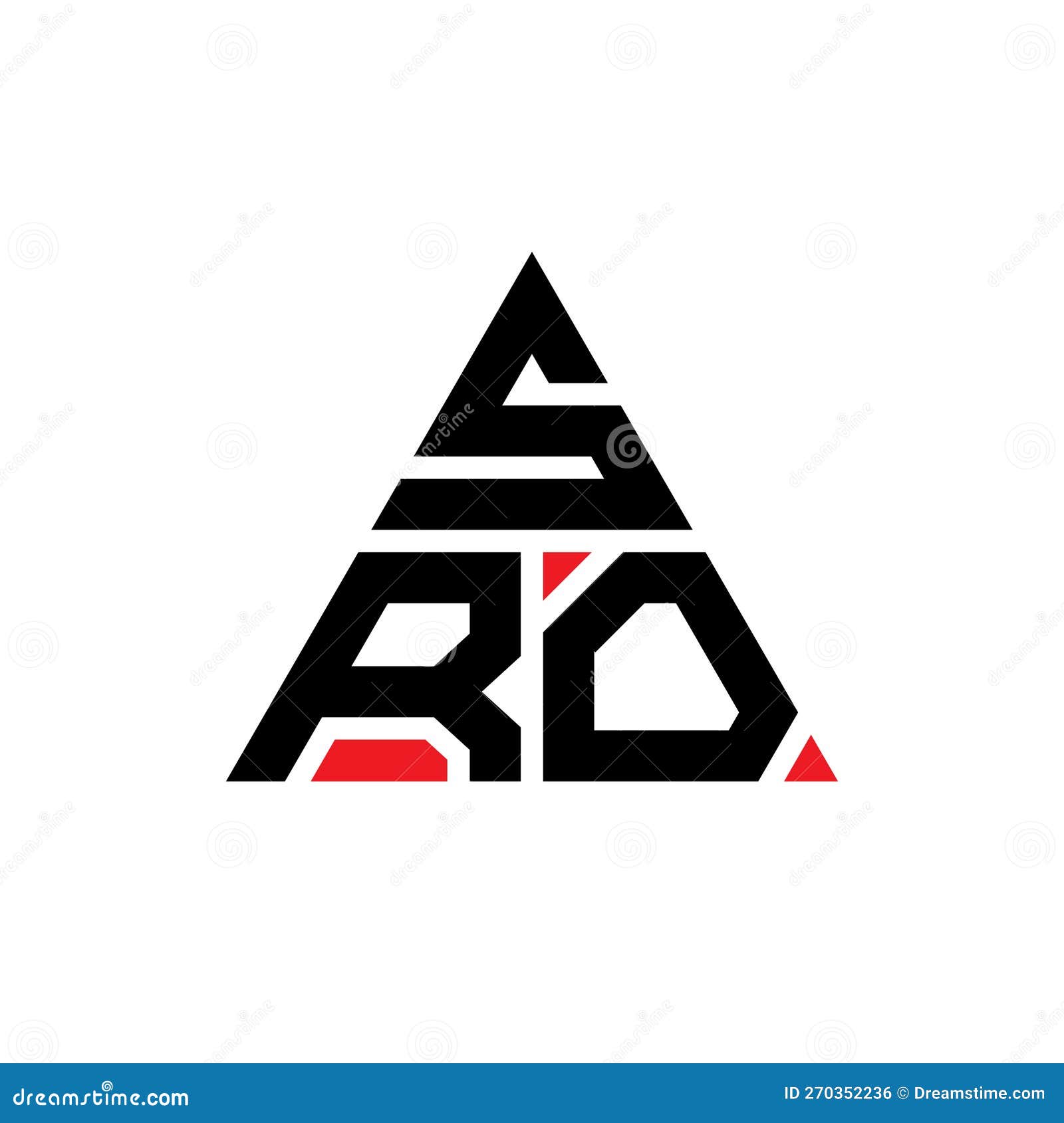 SRO Triangle Letter Logo Design with Triangle Shape. SRO Triangle Logo ...