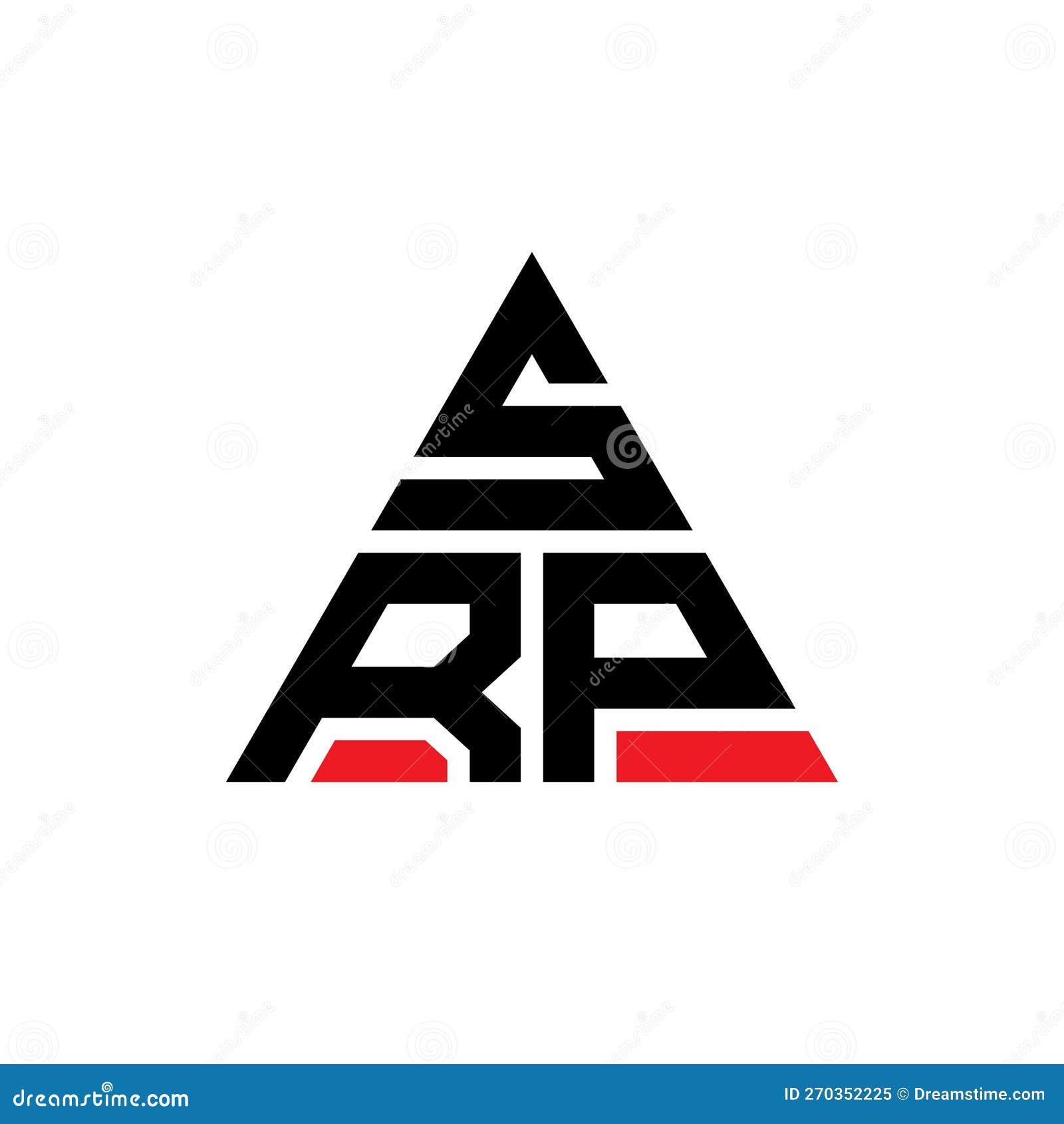 SRP Triangle Letter Logo Design with Triangle Shape. SRP Triangle Logo ...