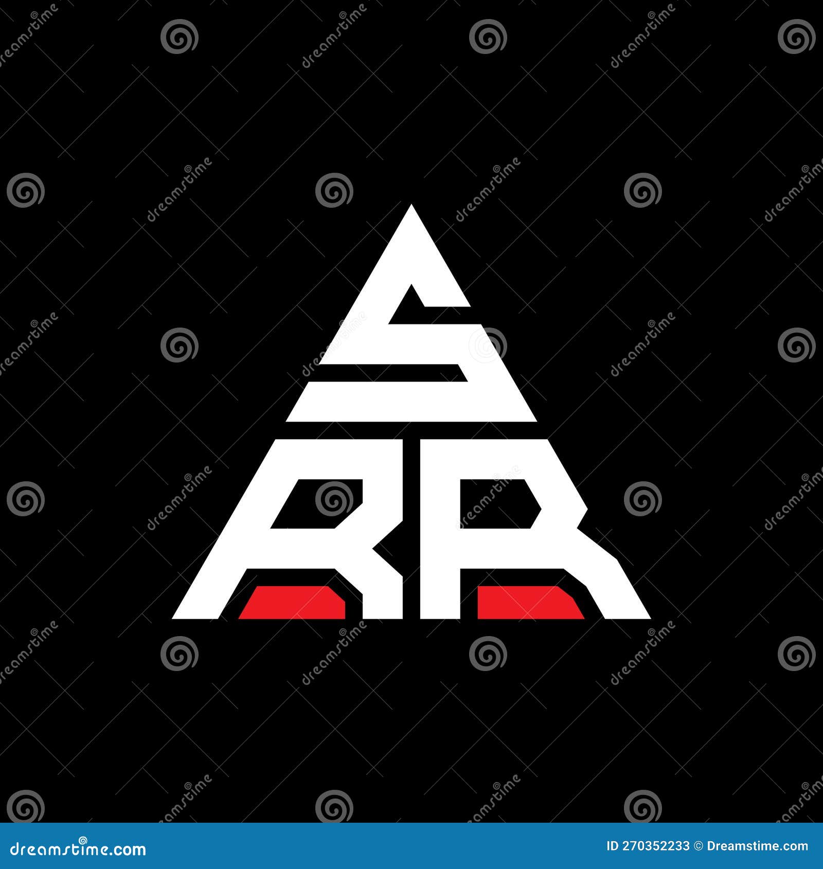 SRR Triangle Letter Logo Design with Triangle Shape. SRR Triangle Logo ...