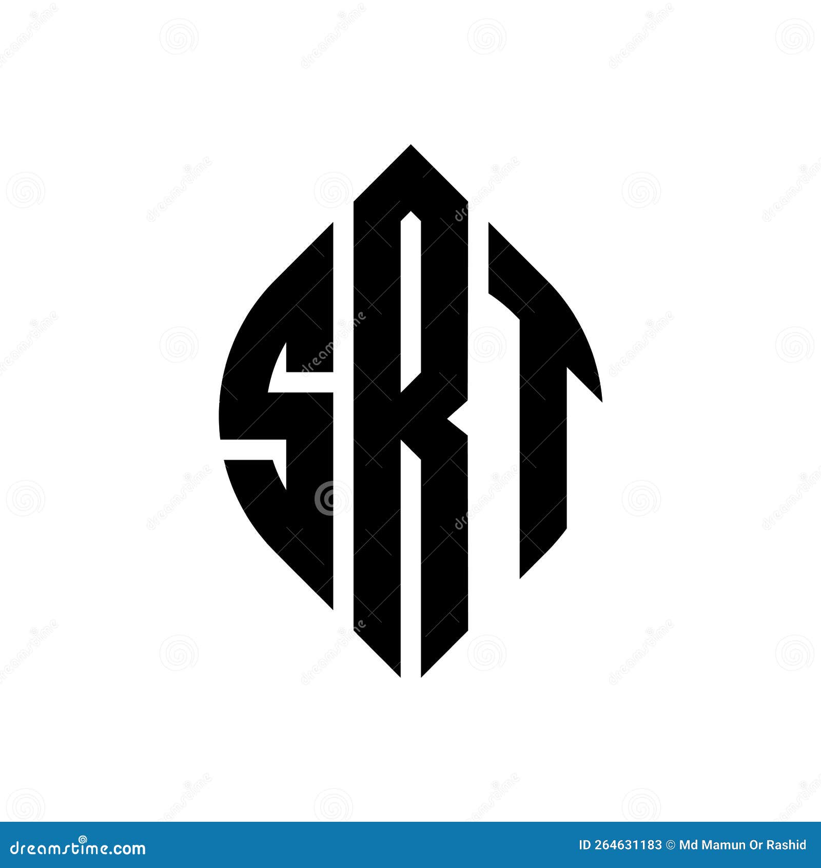SRT Circle Letter Logo Design with Circle and Ellipse Shape. SRT ...