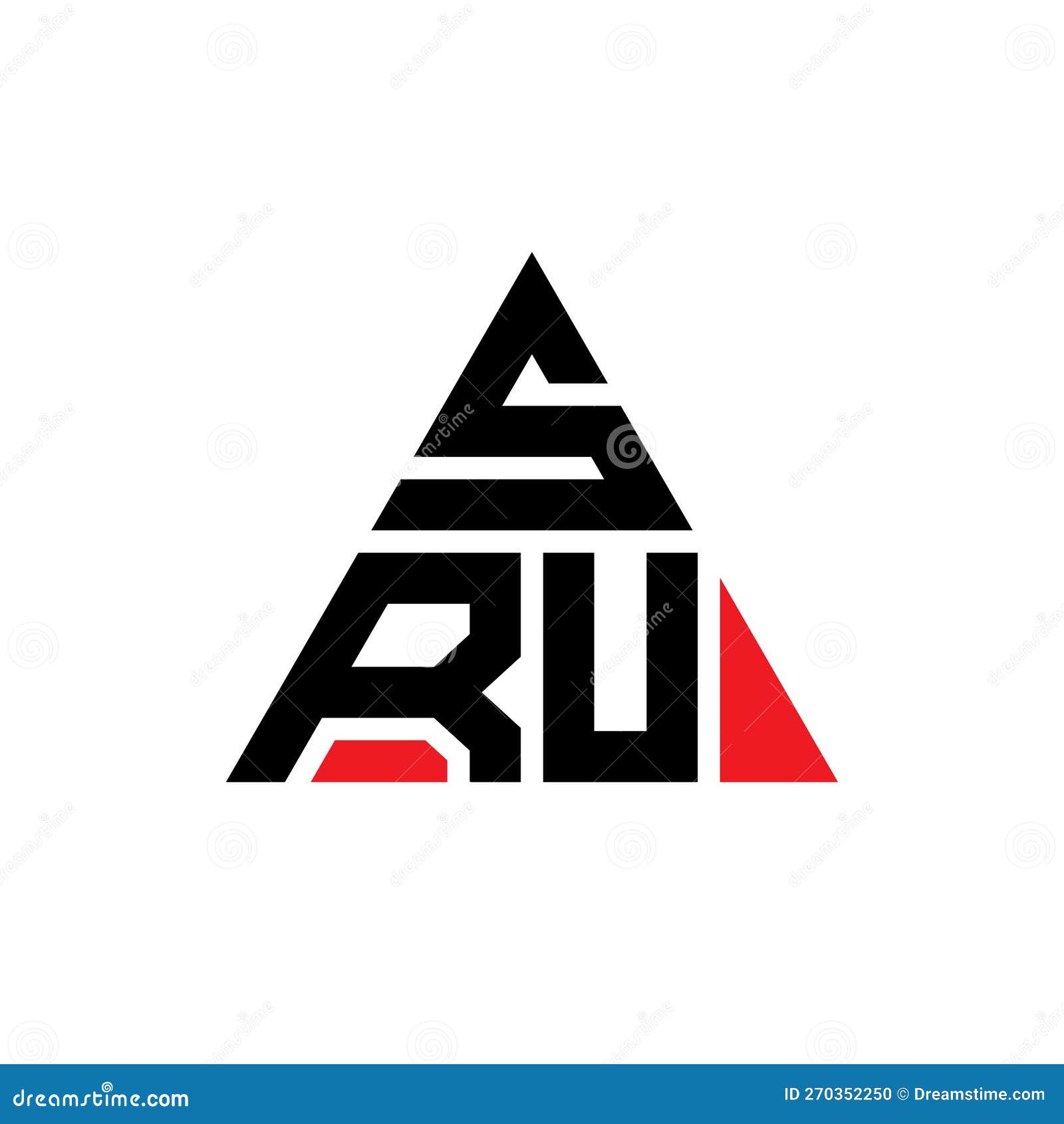 SRU Triangle Letter Logo Design with Triangle Shape. SRU Triangle Logo ...