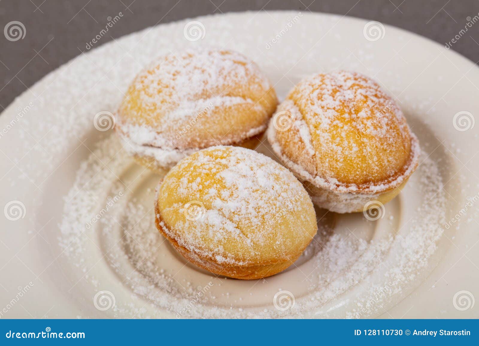 Sruffed nuts with cream stock photo. Image of condensed - 128110730