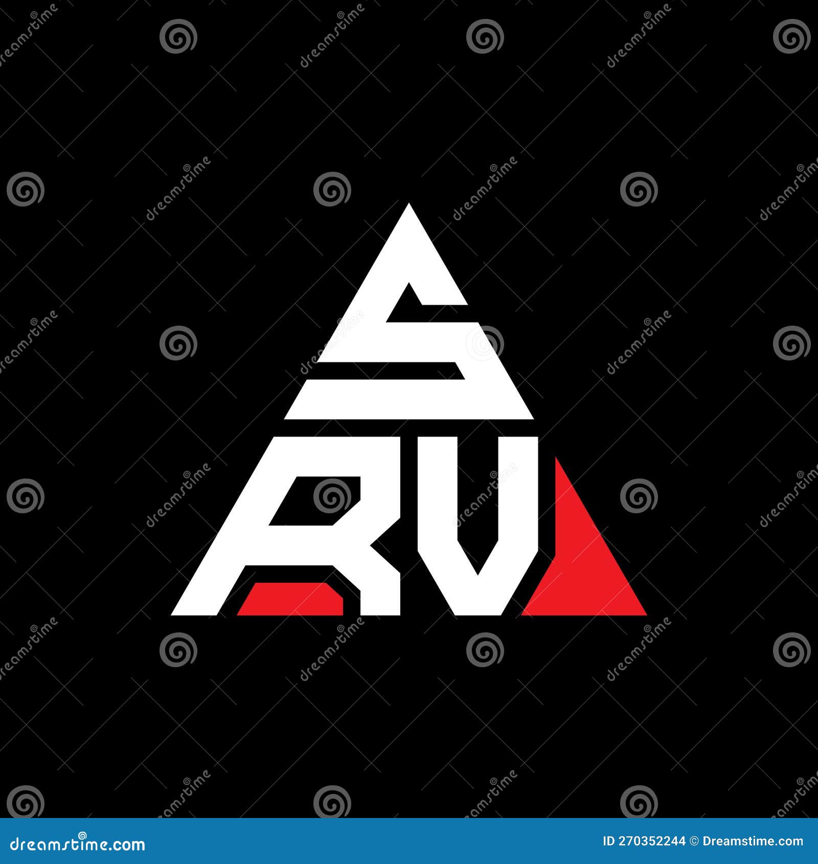 SRV Triangle Letter Logo Design with Triangle Shape. SRV Triangle Logo ...