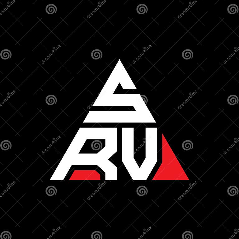 SRV Triangle Letter Logo Design with Triangle Shape. SRV Triangle Logo ...