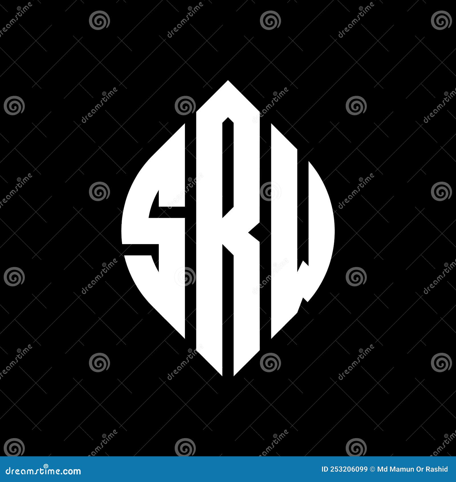SRW Circle Letter Logo Design with Circle and Ellipse Shape. SRW ...