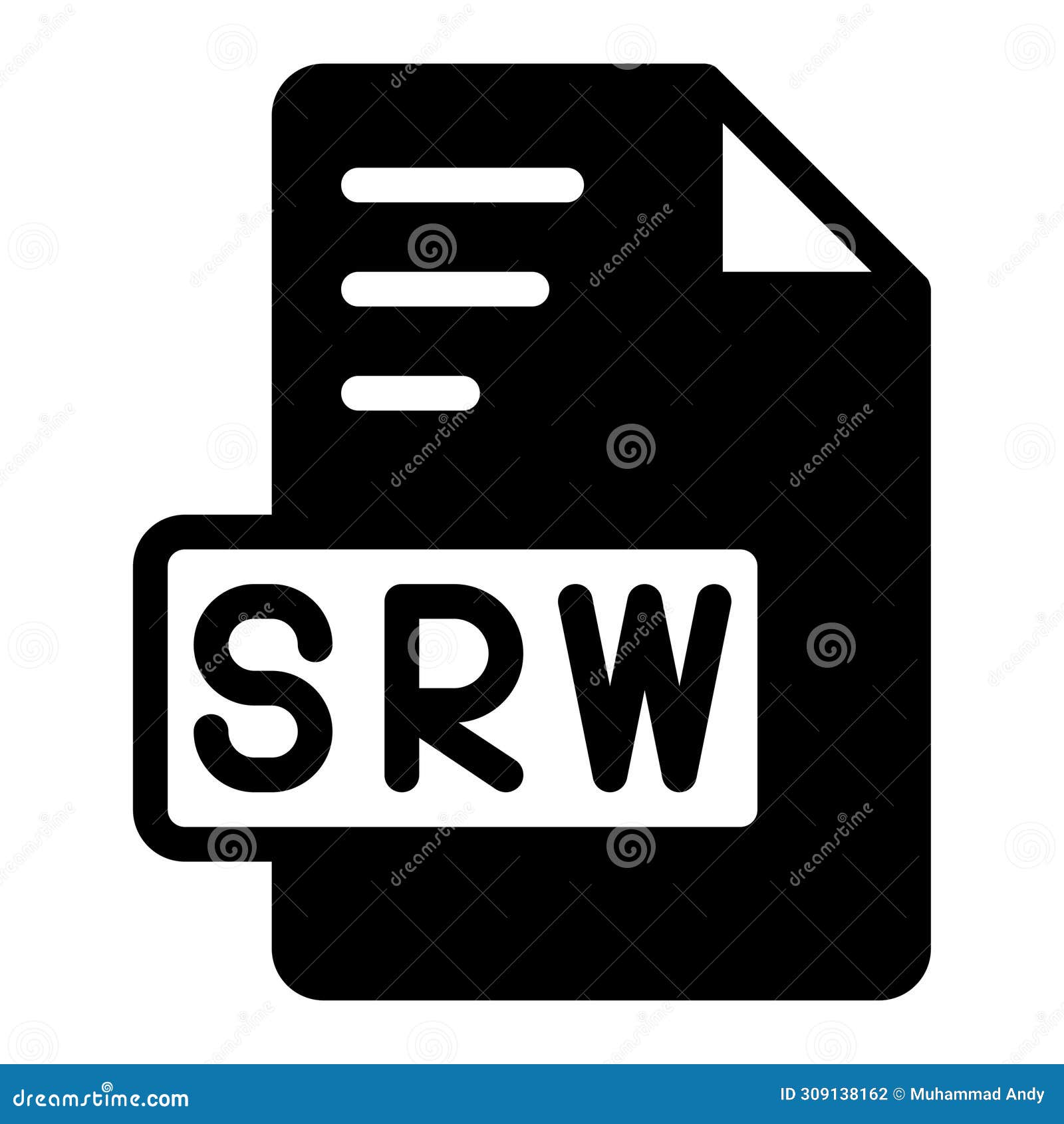 Srw Icon Glyph Design. Image Extension Format File Type Icon Stock ...