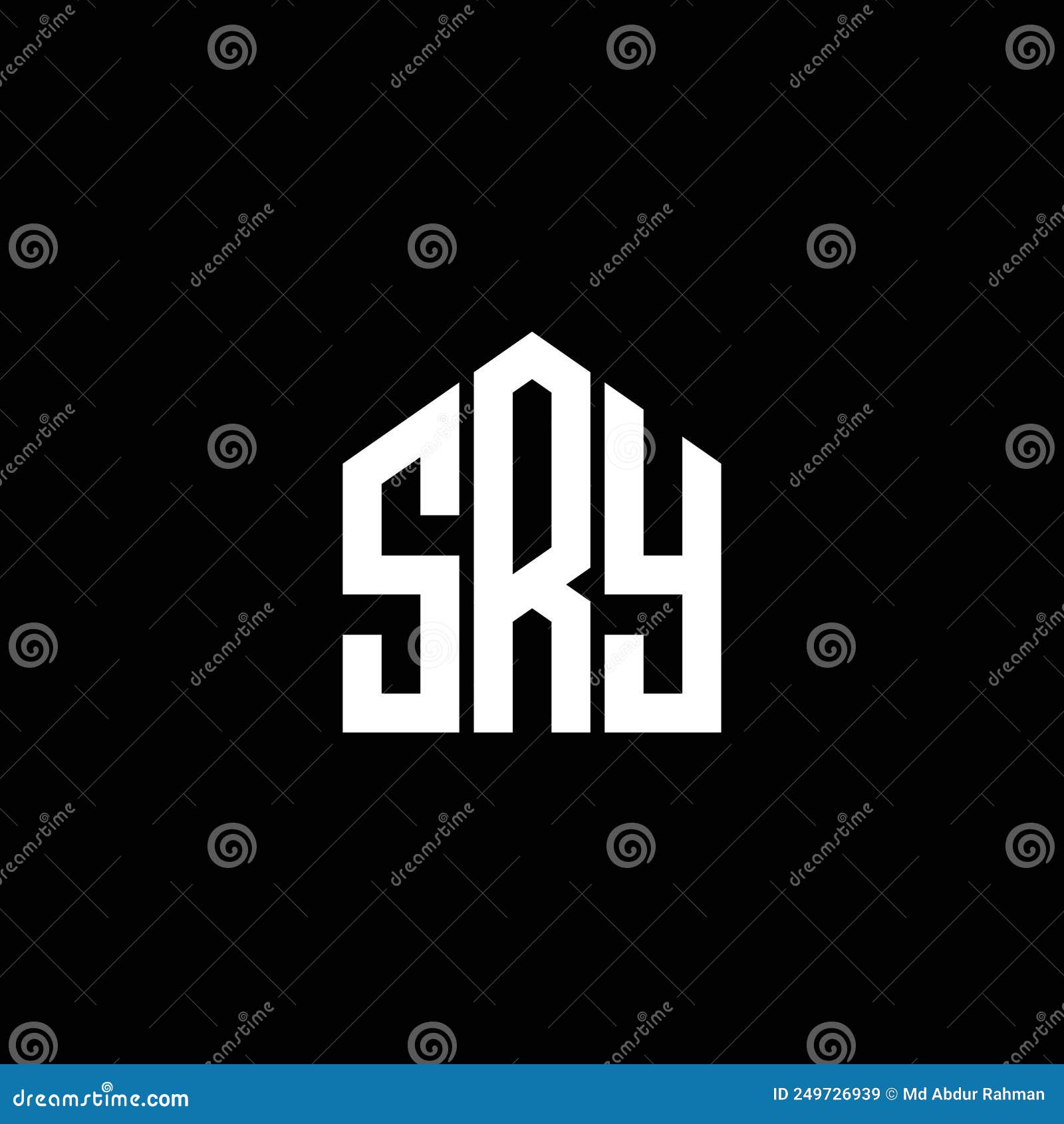 SRY Letter Logo Design On BLACK Background. SRY Creative Initials ...