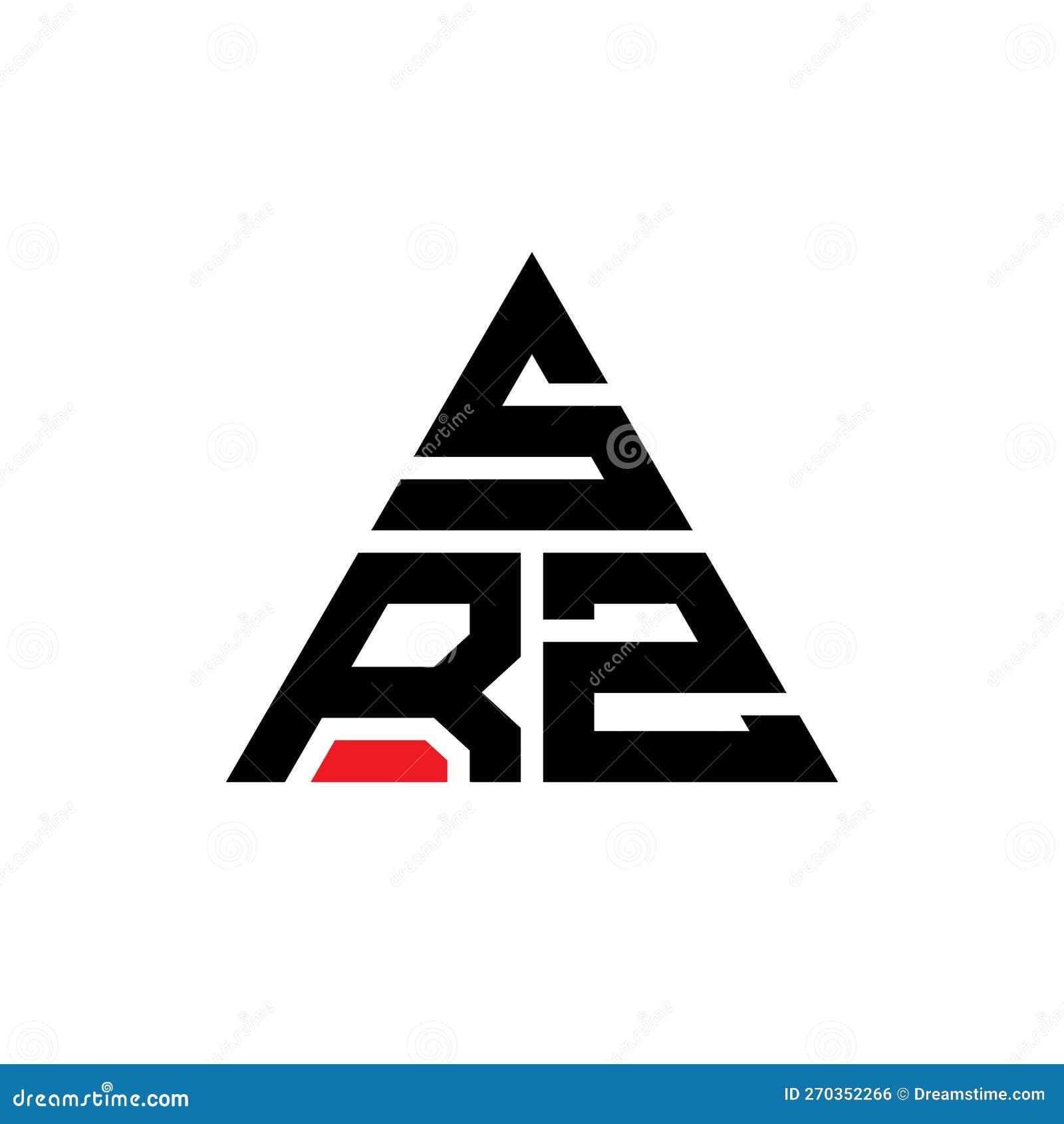 SRZ Triangle Letter Logo Design with Triangle Shape. SRZ Triangle Logo ...