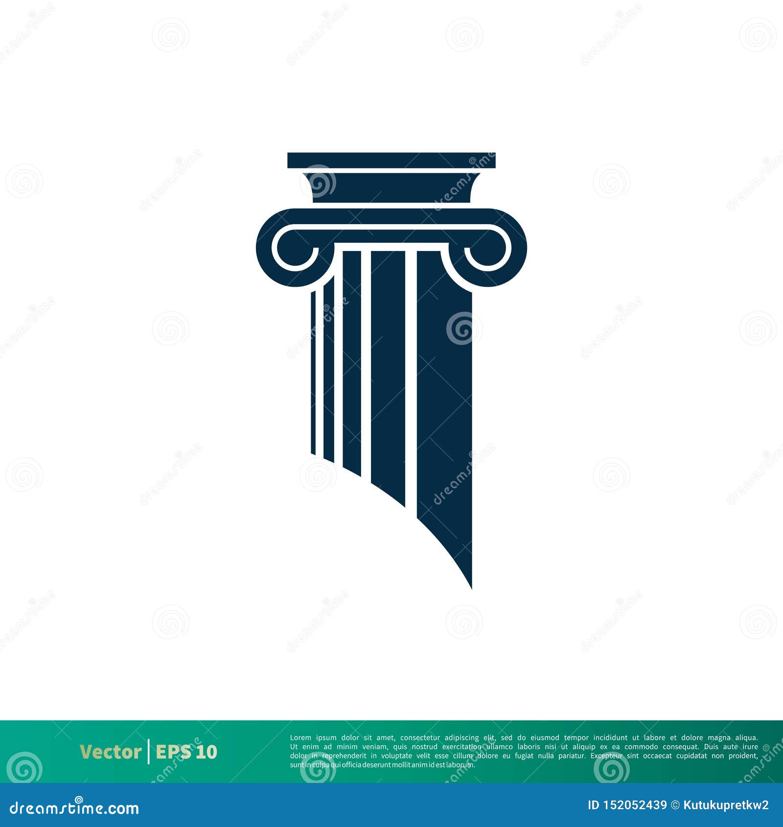 Pillar Law, Column Icon Vector Logo Template Illustration Design ...