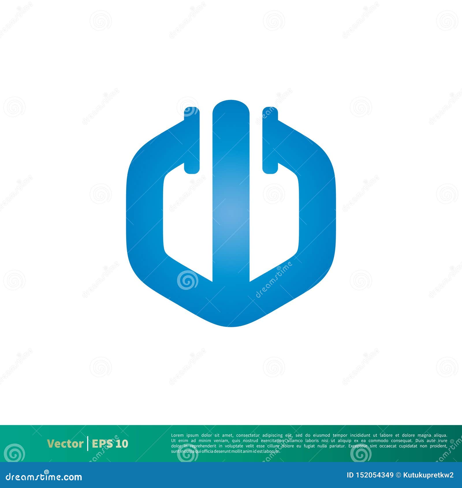 Blue W Letter Pipe Icon Vector Logo Template Illustration Design ...