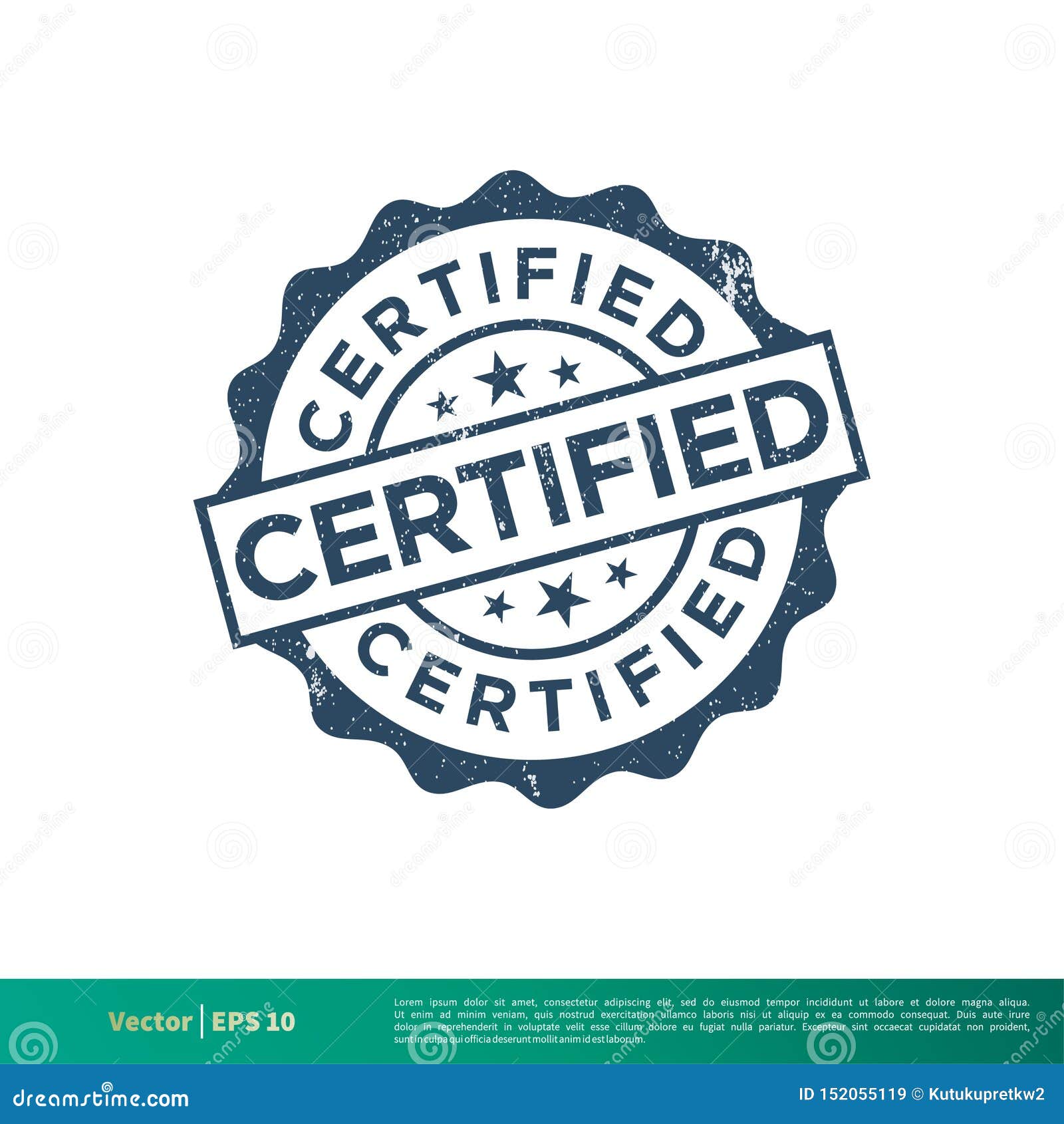 Certified Seal Stamp Vector Template Illustration Design. Vector EPS 10 ...