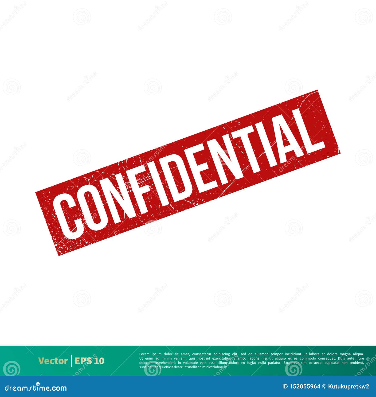 Confidential Seal Emblem. Grunge Banner Vector Template Illustration ...