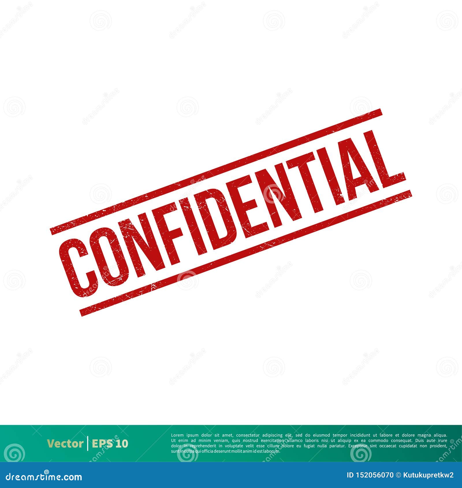 Red Grunge Confidential Seal Emblem. Grunge Banner Vector Template ...
