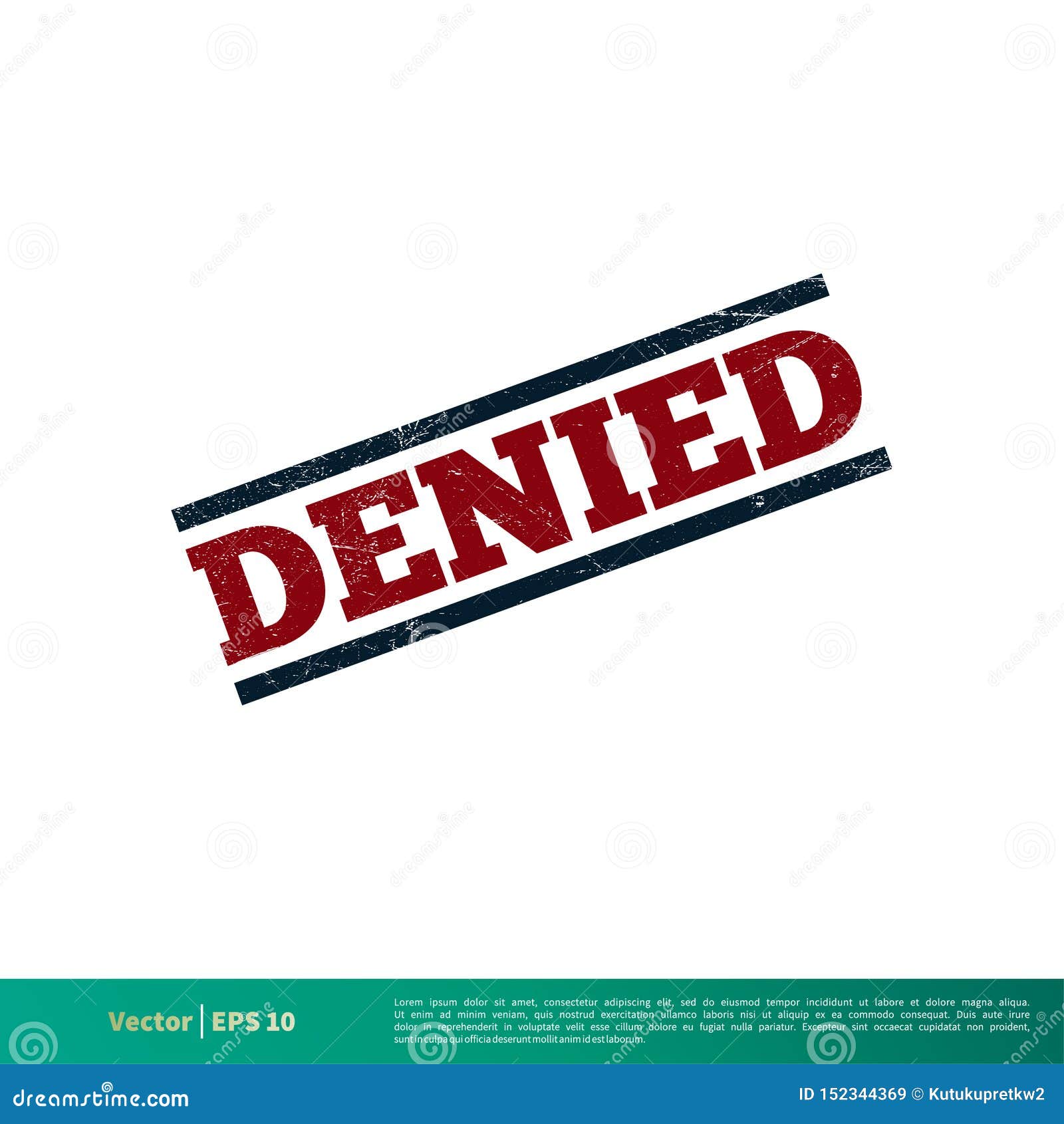 Denied Banner Vector Template Illustration Design. Vector EPS 10. Stock ...