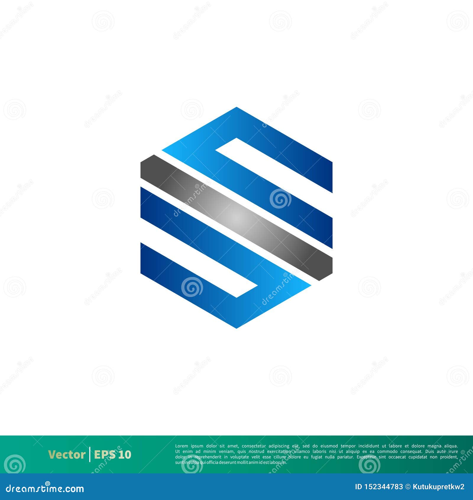 S Letter Hexagon Logo Template Illustration Design. Vector EPS 10 ...