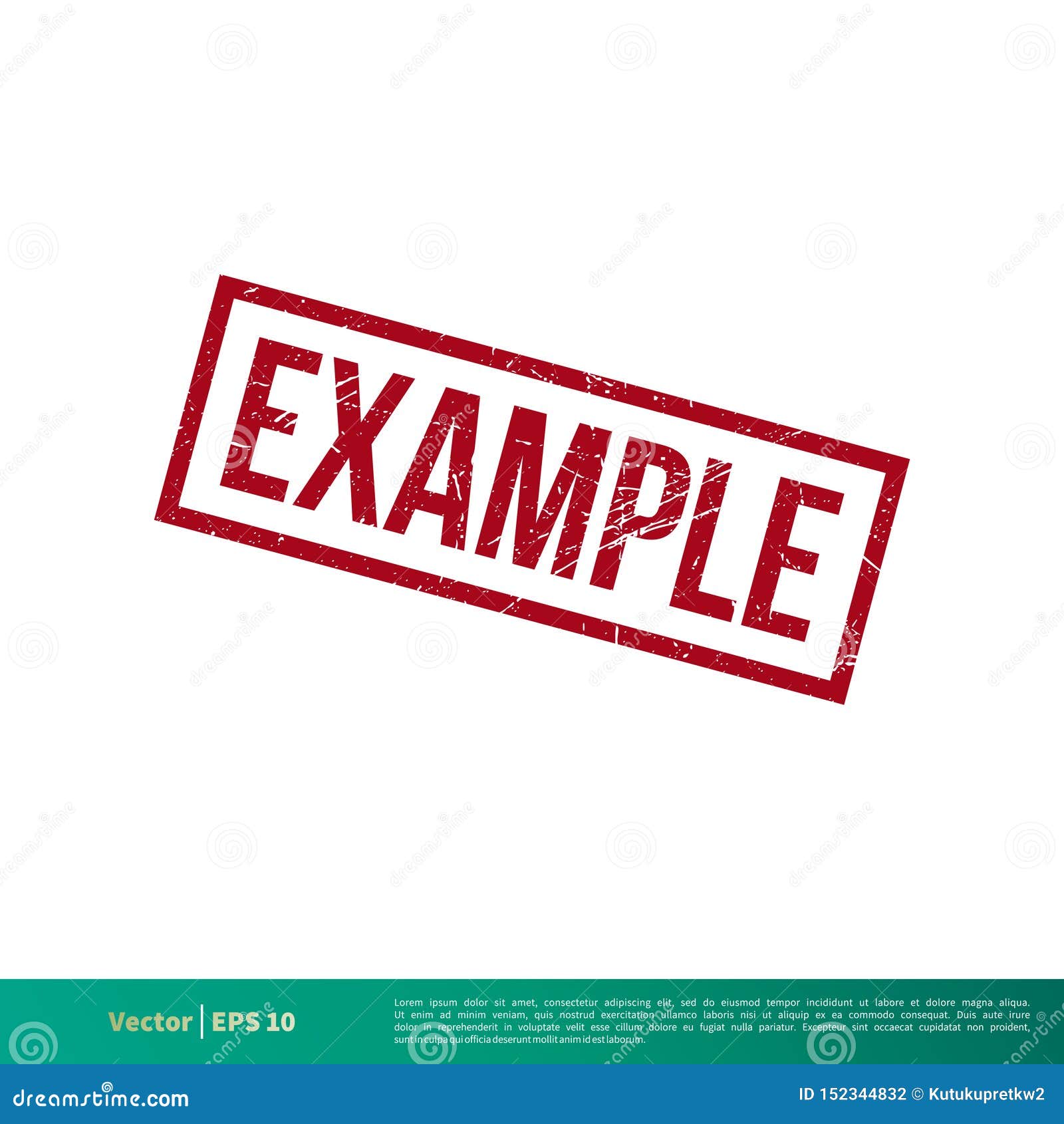 Example Rectangular Stamp Vector Template Illustration Design. Vector ...