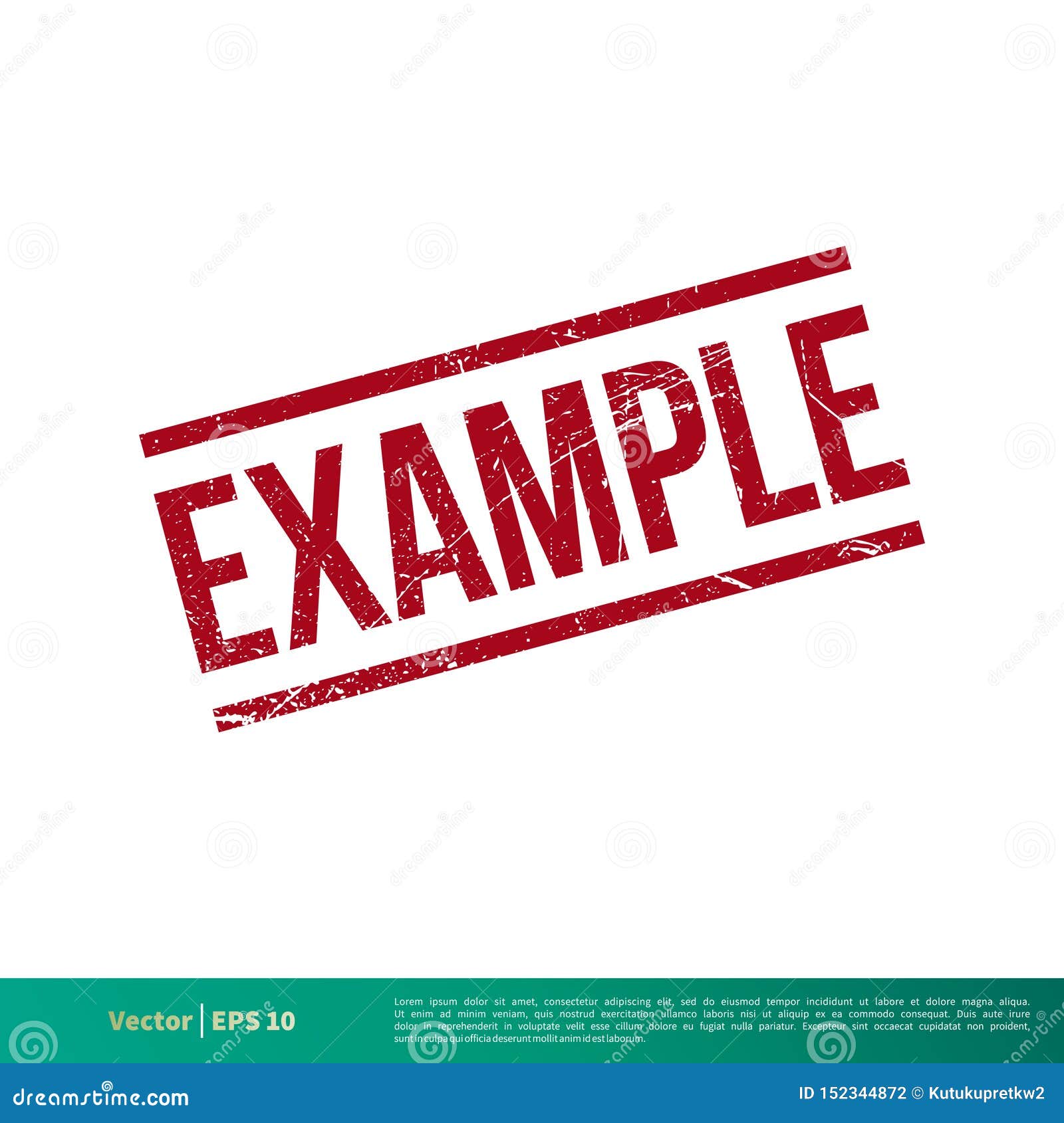 Rectangular Example Stamp Vector Template Illustration Design. Vector ...