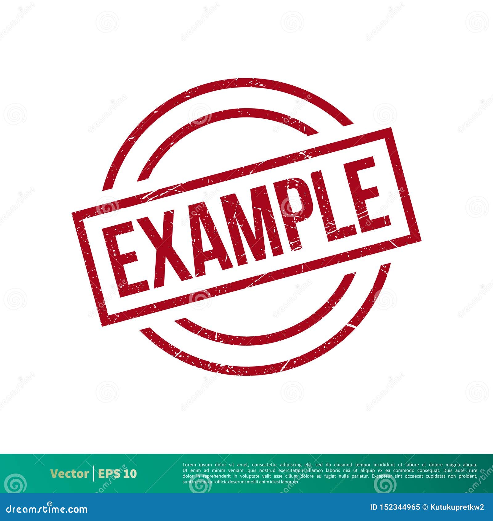 Red Grunge Example Stamp Vector Template Illustration Design. Vector ...