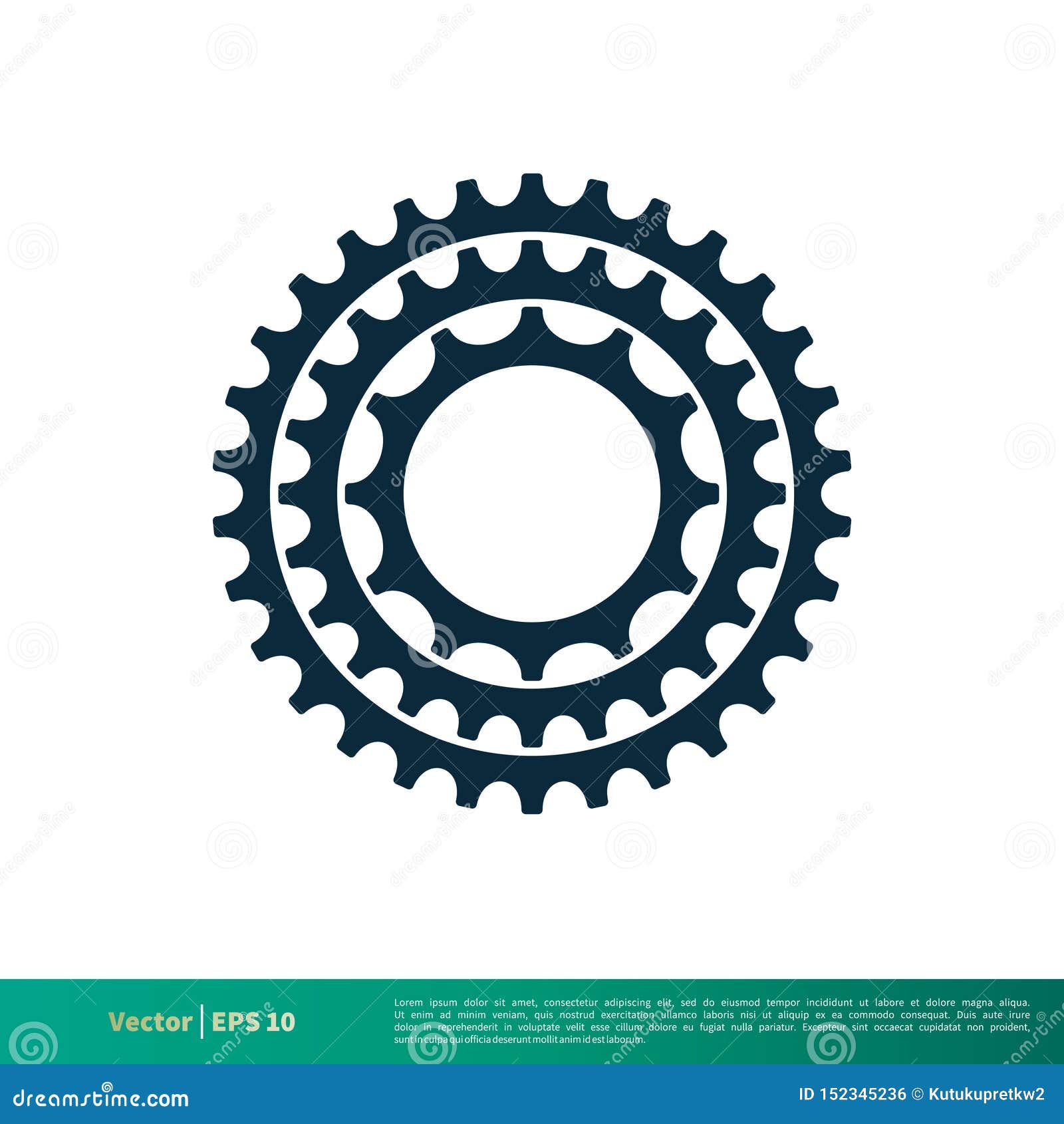 Gear Bicycle Icon Vector Logo Template Illustration Design. Vector EPS ...