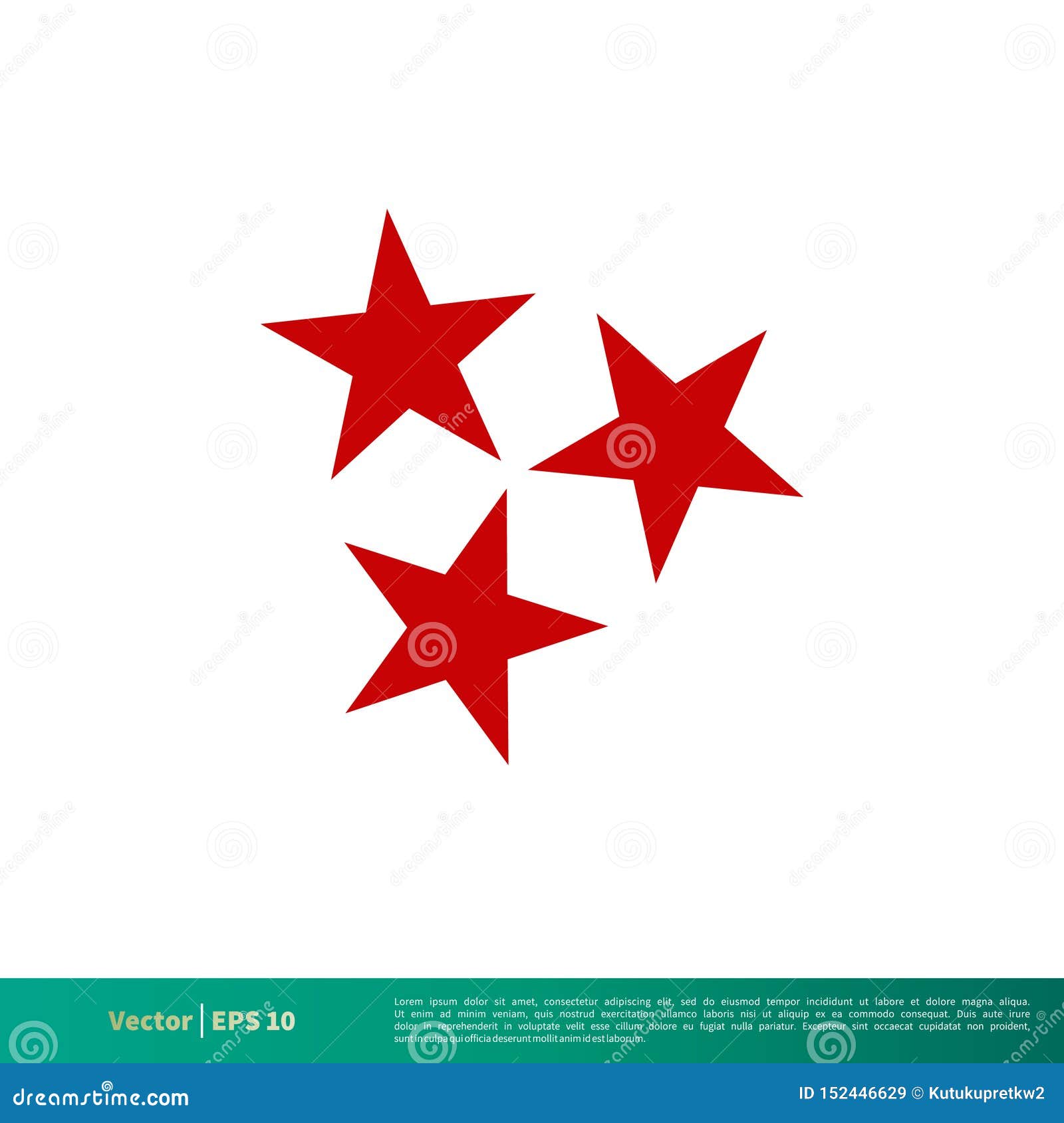 Three Stars, Tennessee Flag Icon Vector Logo Template Illustration ...