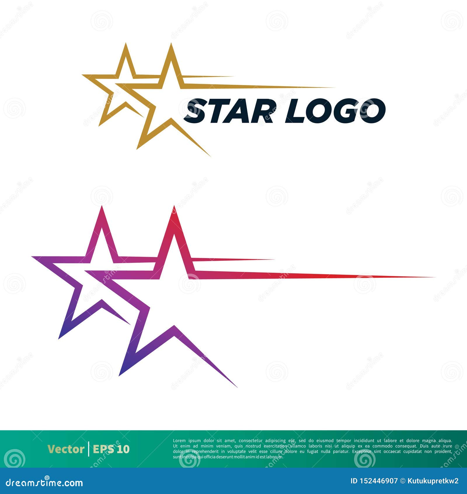 Star Line Swoosh Icon Vector Logo Template Illustration Design. Vector ...