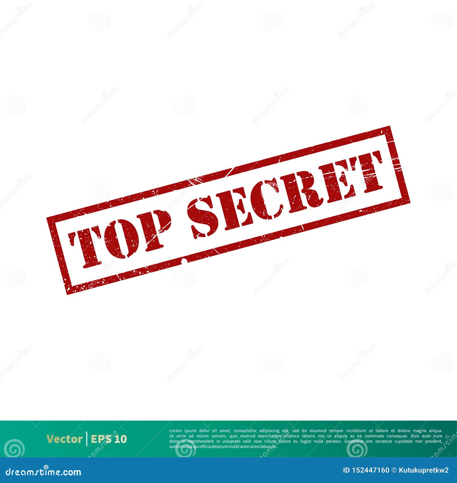 Top Secret Vector Banner Stamp Template Illustration Design. Vector EPS ...