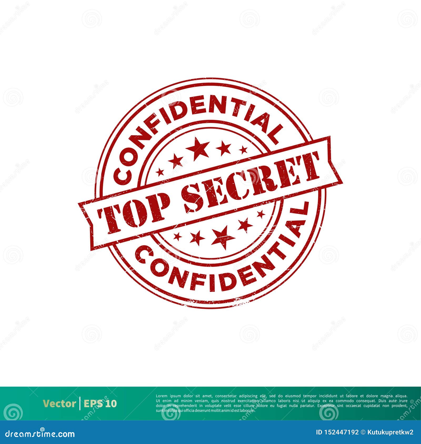 Top Secret Vector Banner Stamp Template Illustration Design. Vector EPS ...