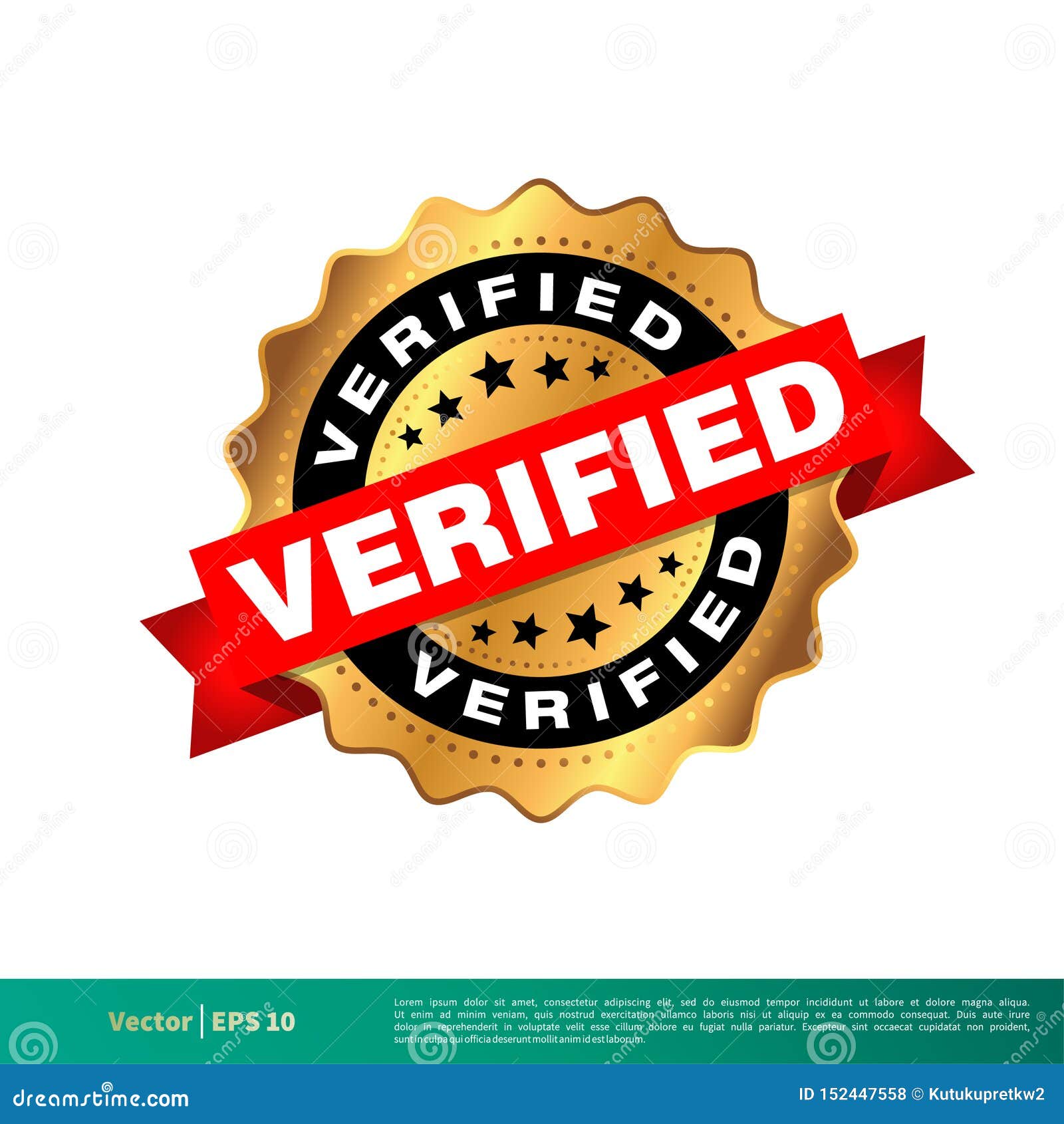 Verified Gold Seal Stamp Vector Template Illustration Design. Vector ...