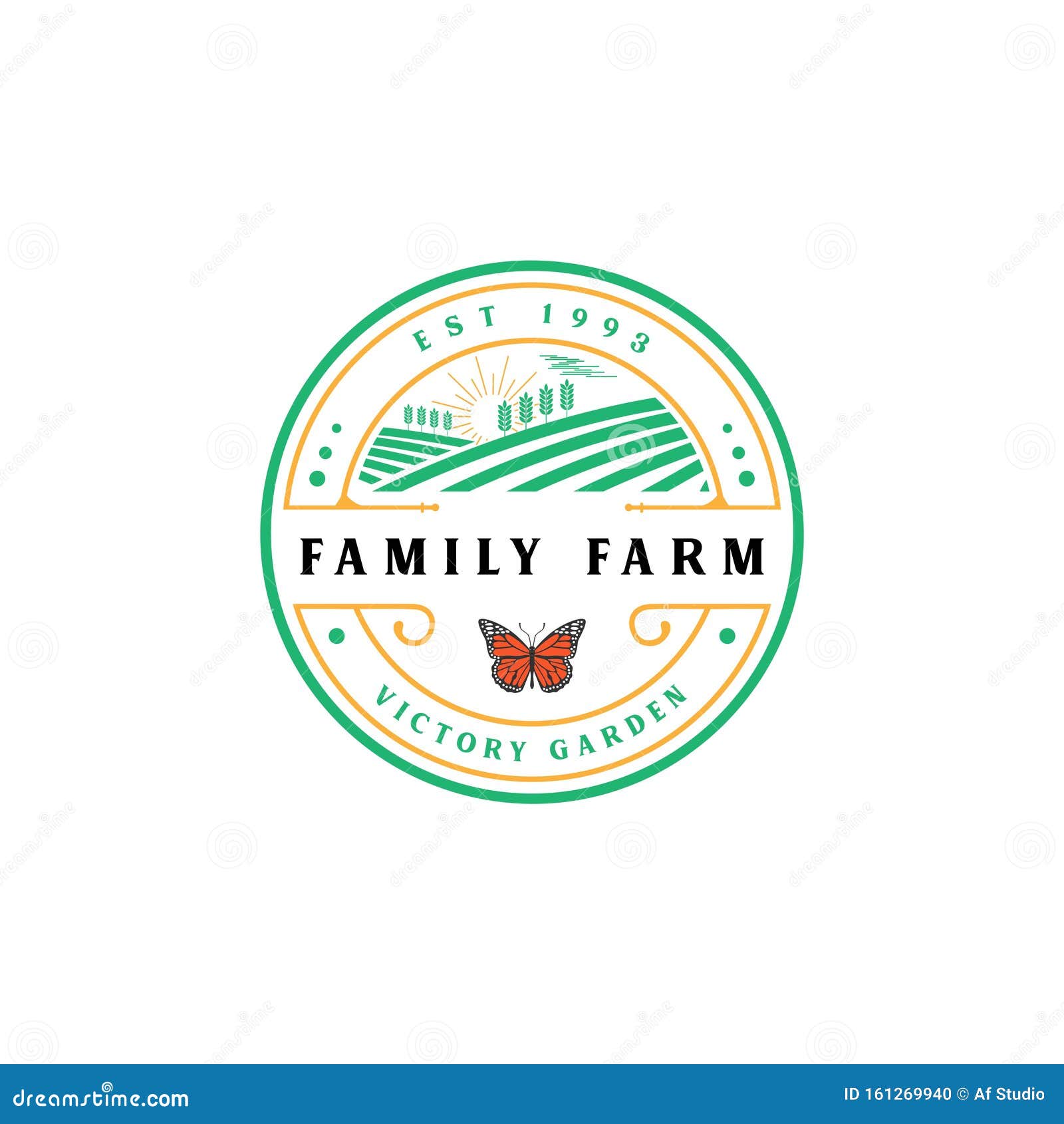 Family Farm Logo Design Vector Illustration Stock Vector - Illustration ...