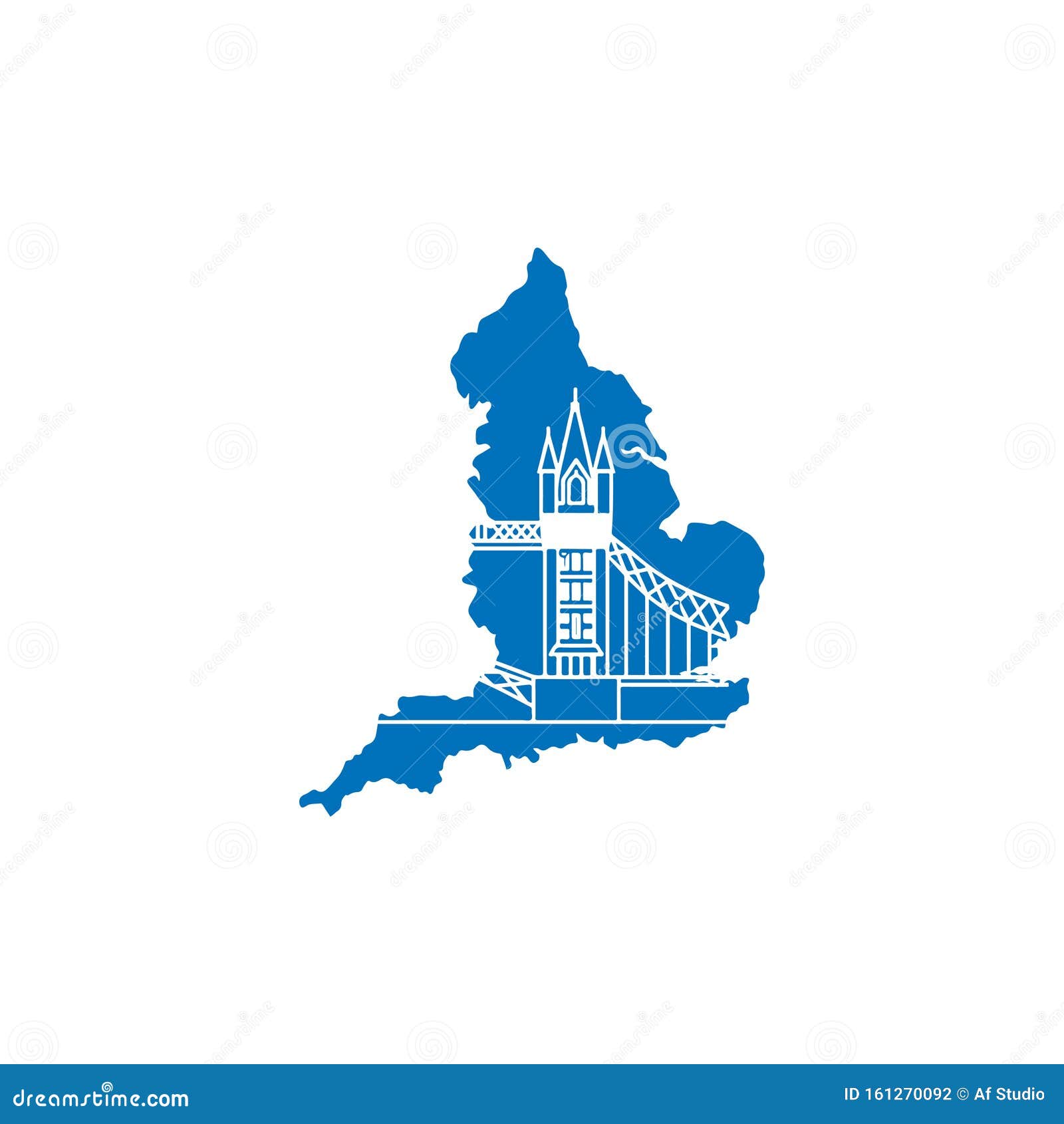London Bridge and England Map Logo Stock Vector - Illustration of ...