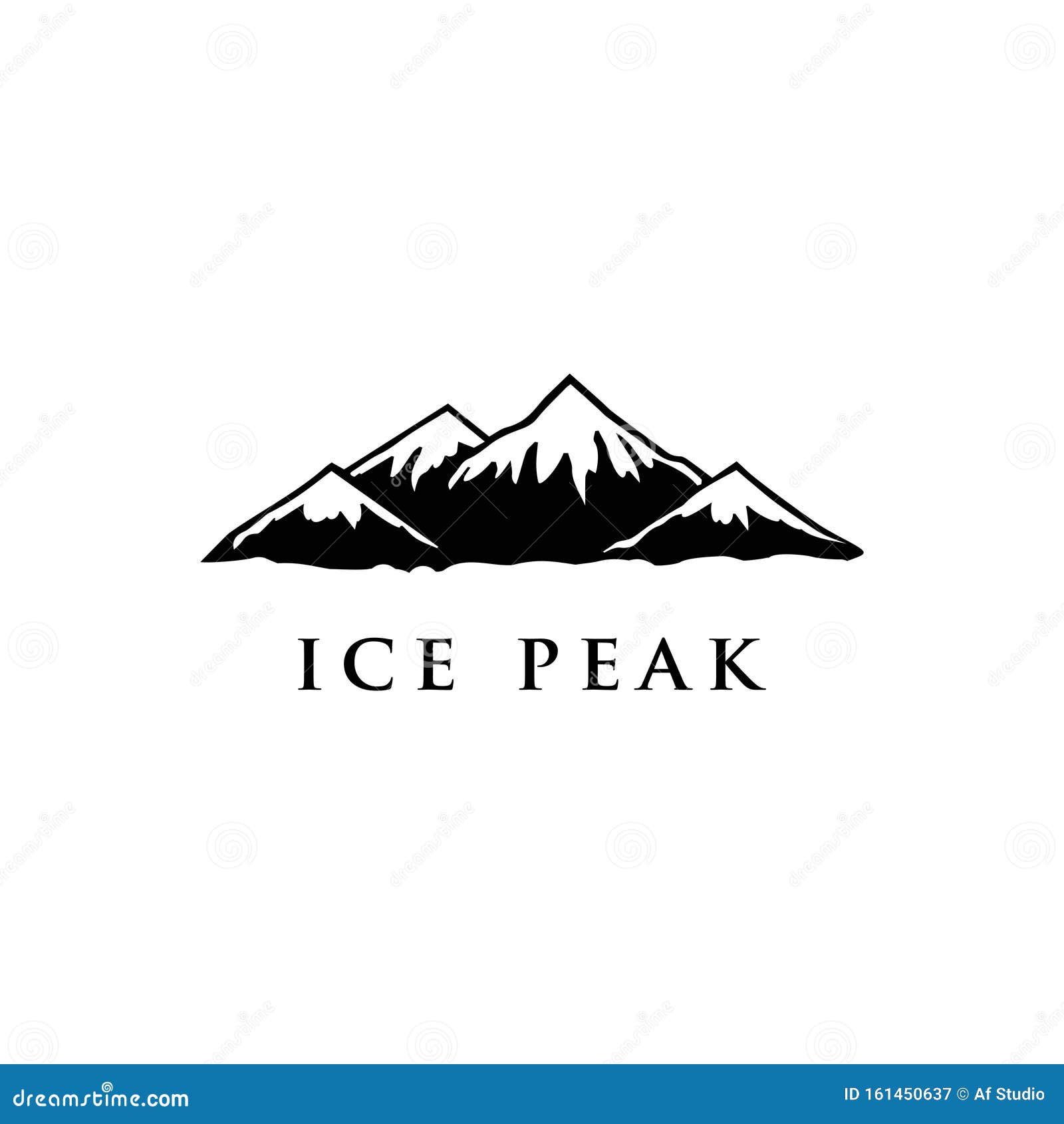 Ice Mountain Logo Design Vector Illustration Stock Vector ...