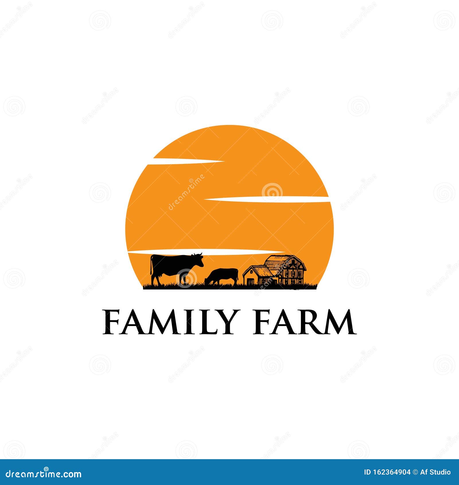 Family Farm Logo Design Vector | CartoonDealer.com #190865665
