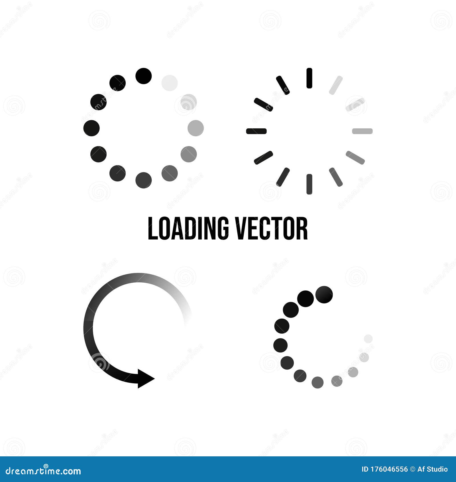 Set of Circular Icon or Symbol Loading Vector Stock Vector ...
