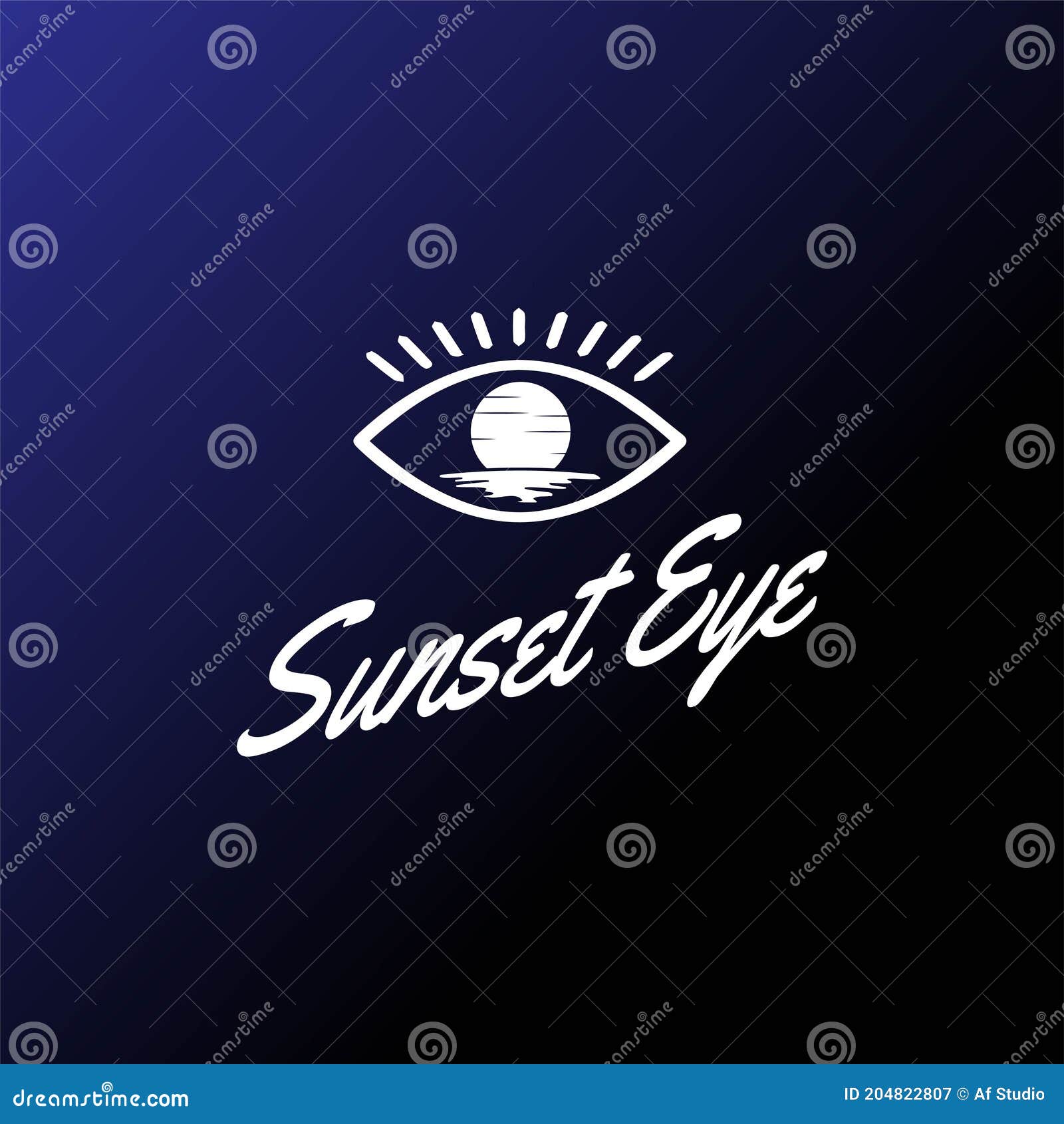 Sunrise Sunset Moon Eye Lens Logo Design Vector Stock Vector ...