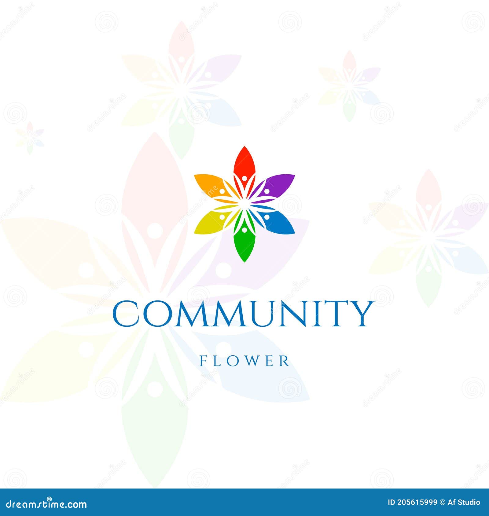 Human Leaf Flower Charity Diversity Community Logo Design Vector Stock ...