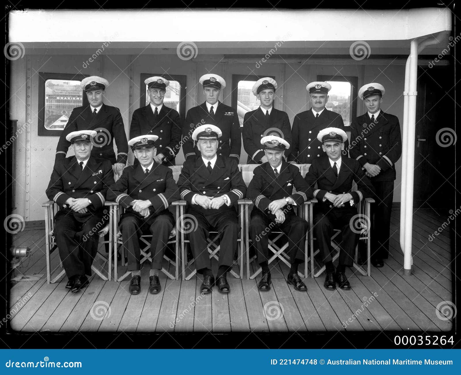 Officers Of TSS AWATEA At East Circular Quay Picture. Image: 221474748