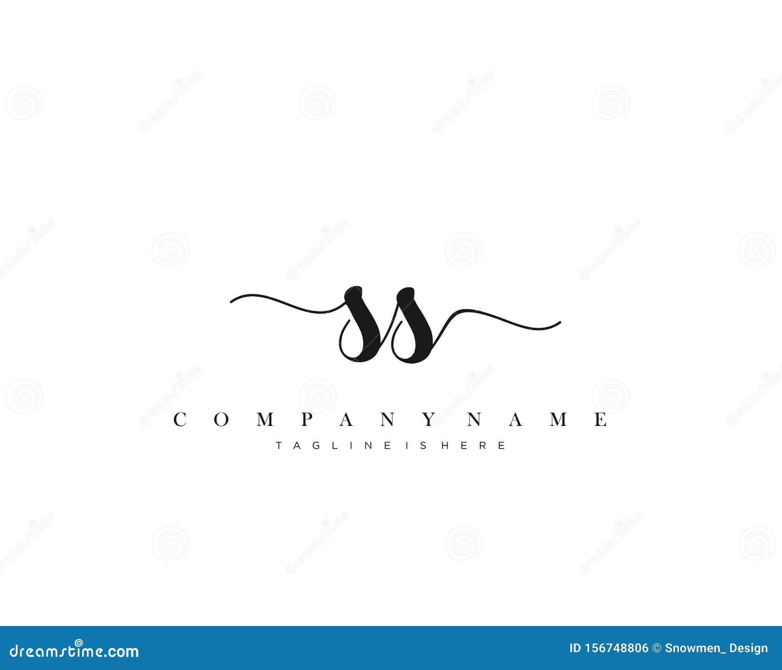 SS Initial Handwriting Logo Template Vector. Stock Vector ...
