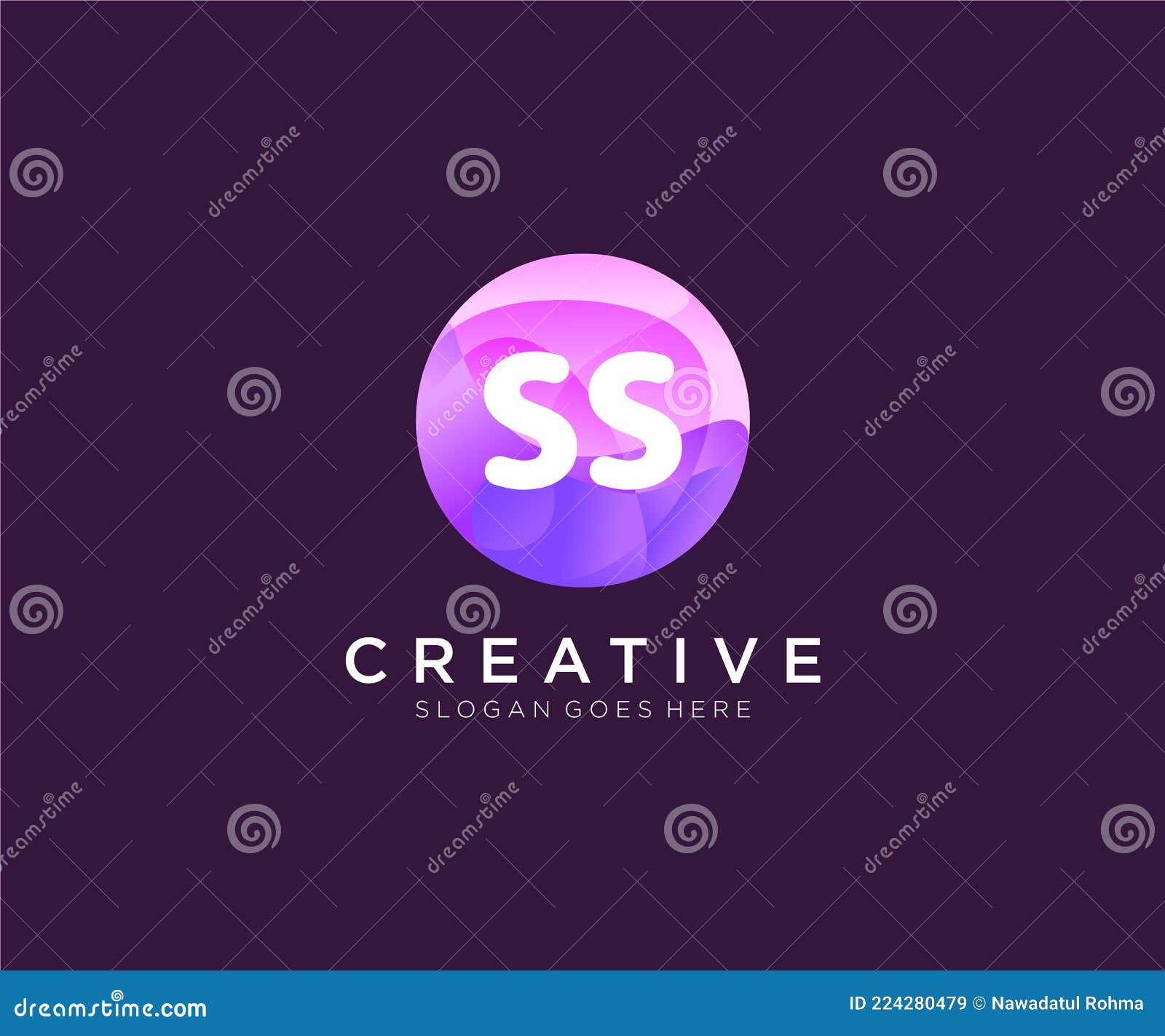 SS Initial Logo with Colorful Circle Template Vector Stock Vector ...