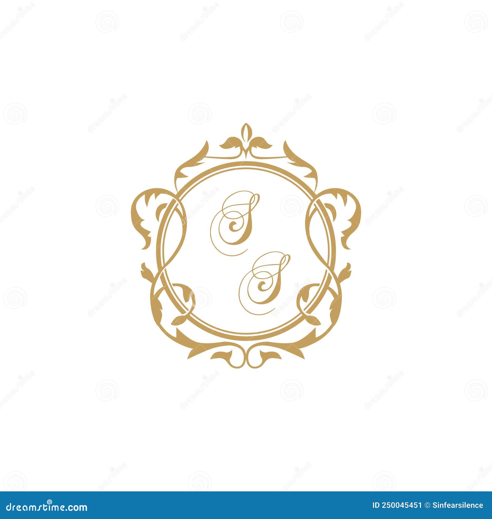 SS Initial Wedding Invitation Elegant Vector Graphic Template Stock ...